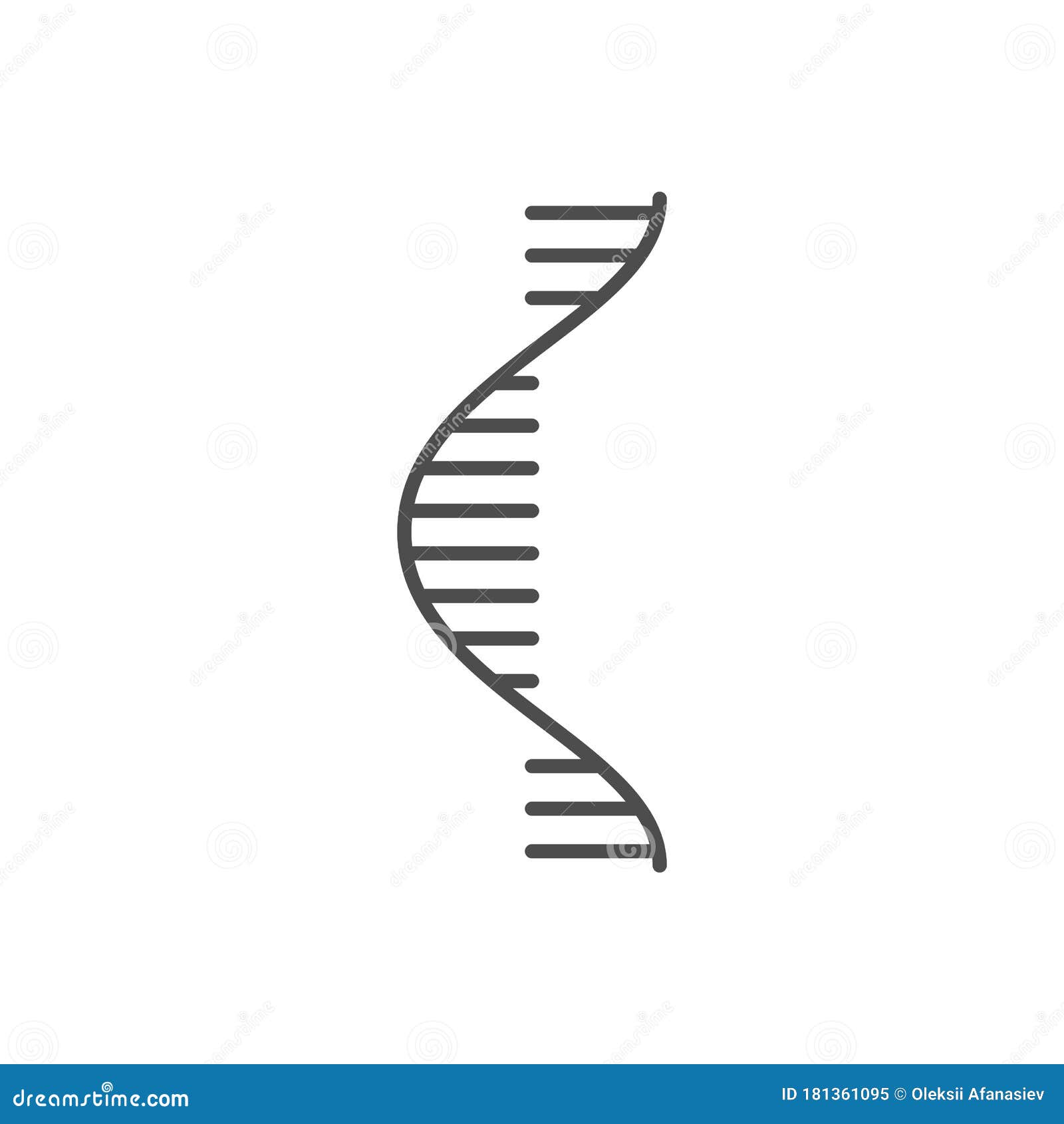 RNA Related Vector Thin Line Icon Stock Vector - Illustration of gene ...
