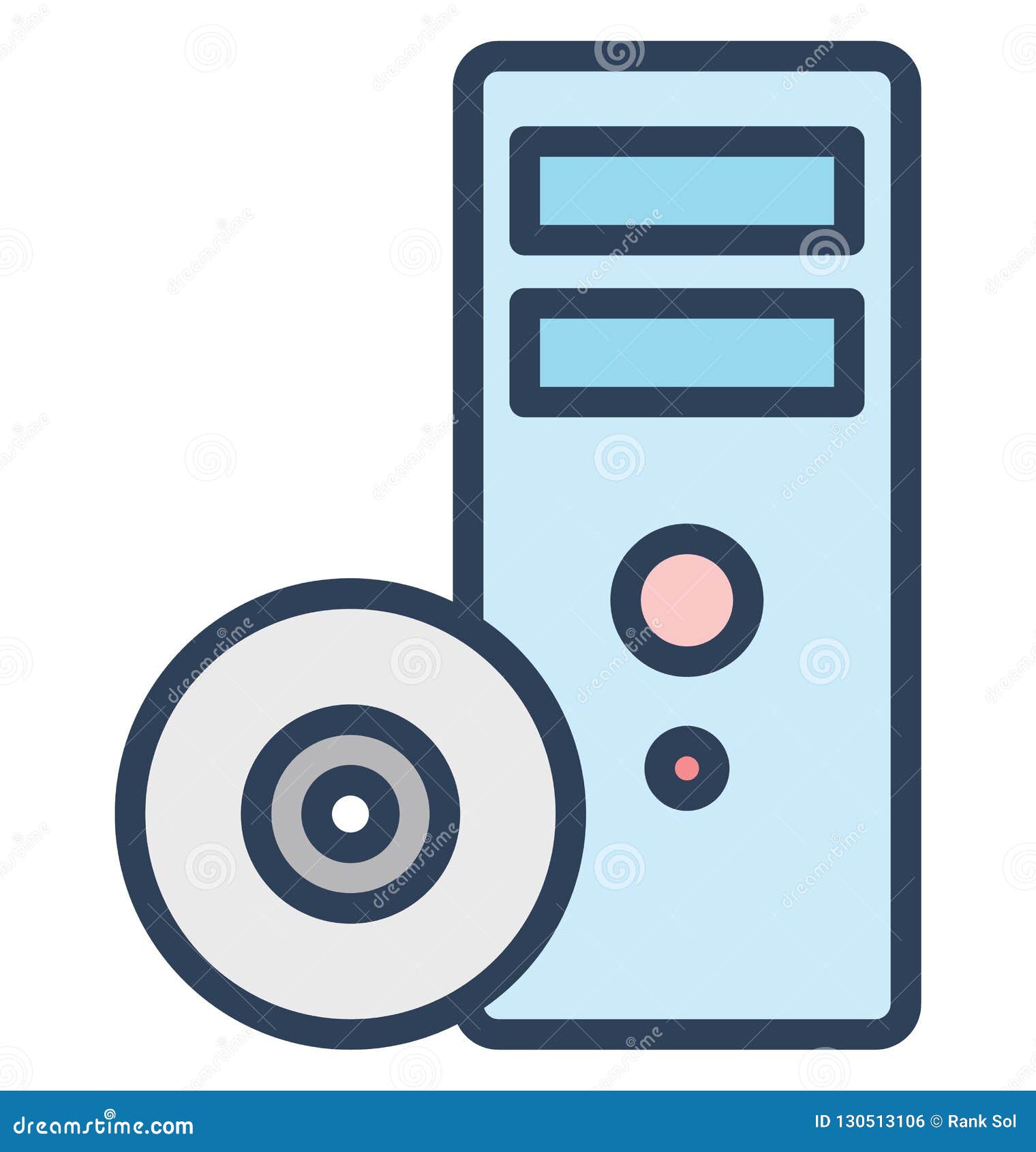 Cd, Computer Isolated Vector Icon that Can Be Easily Edited in Any Size ...