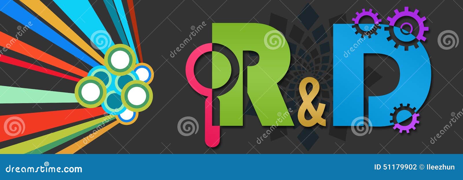 RND - Research and Development Black Colorful Stock Illustration ...