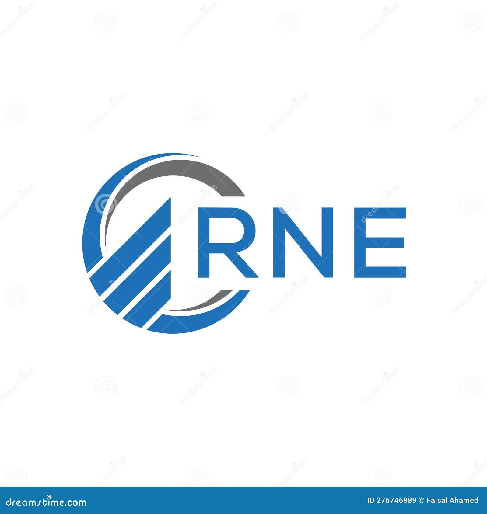 RNE Abstract Technology Logo Design on White Background. RNE Creative ...