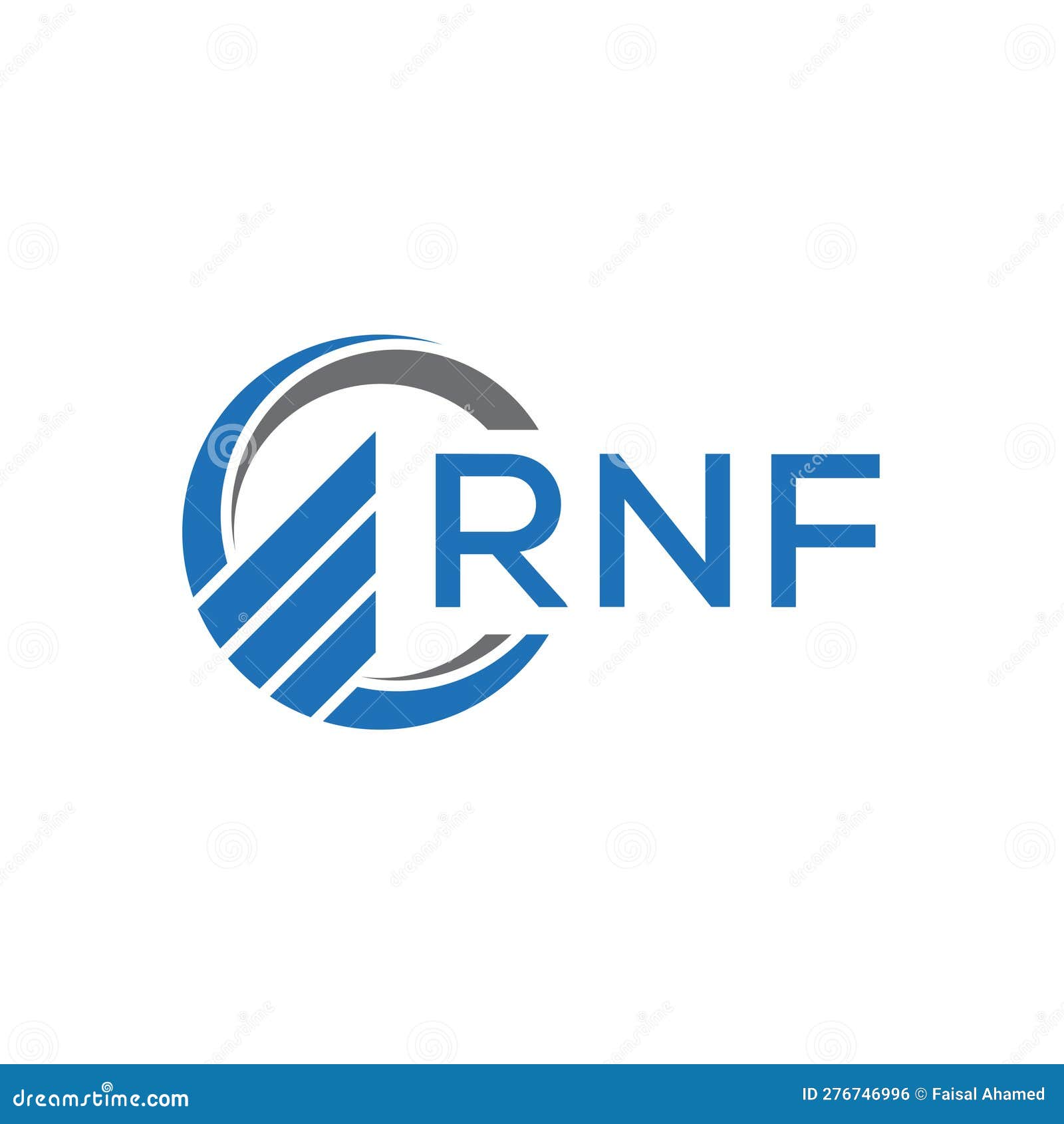 RNF Abstract Technology Logo Design On White Background. RNF Creative ...