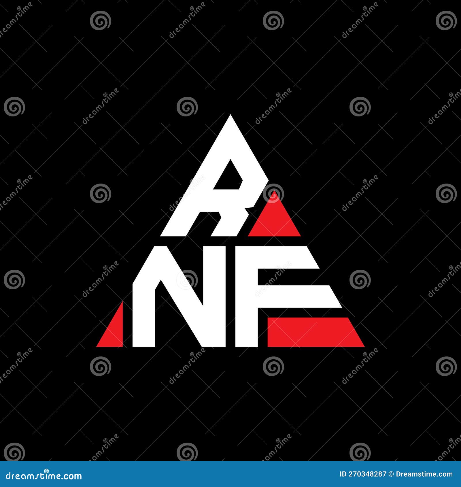 RNF Triangle Letter Logo Design With Triangle Shape. RNF Triangle Logo ...