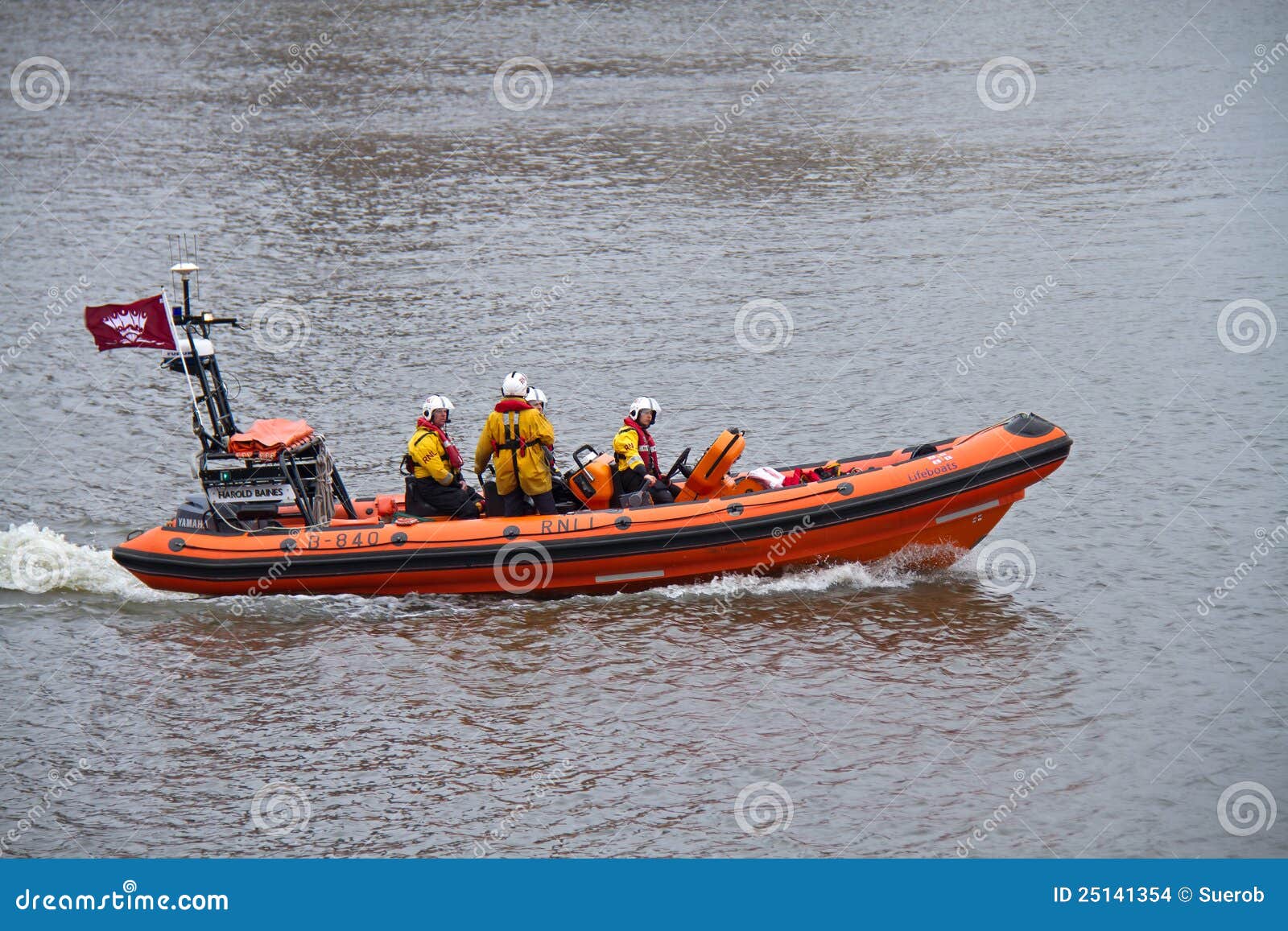RNLI Launch on River Thames Editorial Stock Image - Image of elizabeth ...