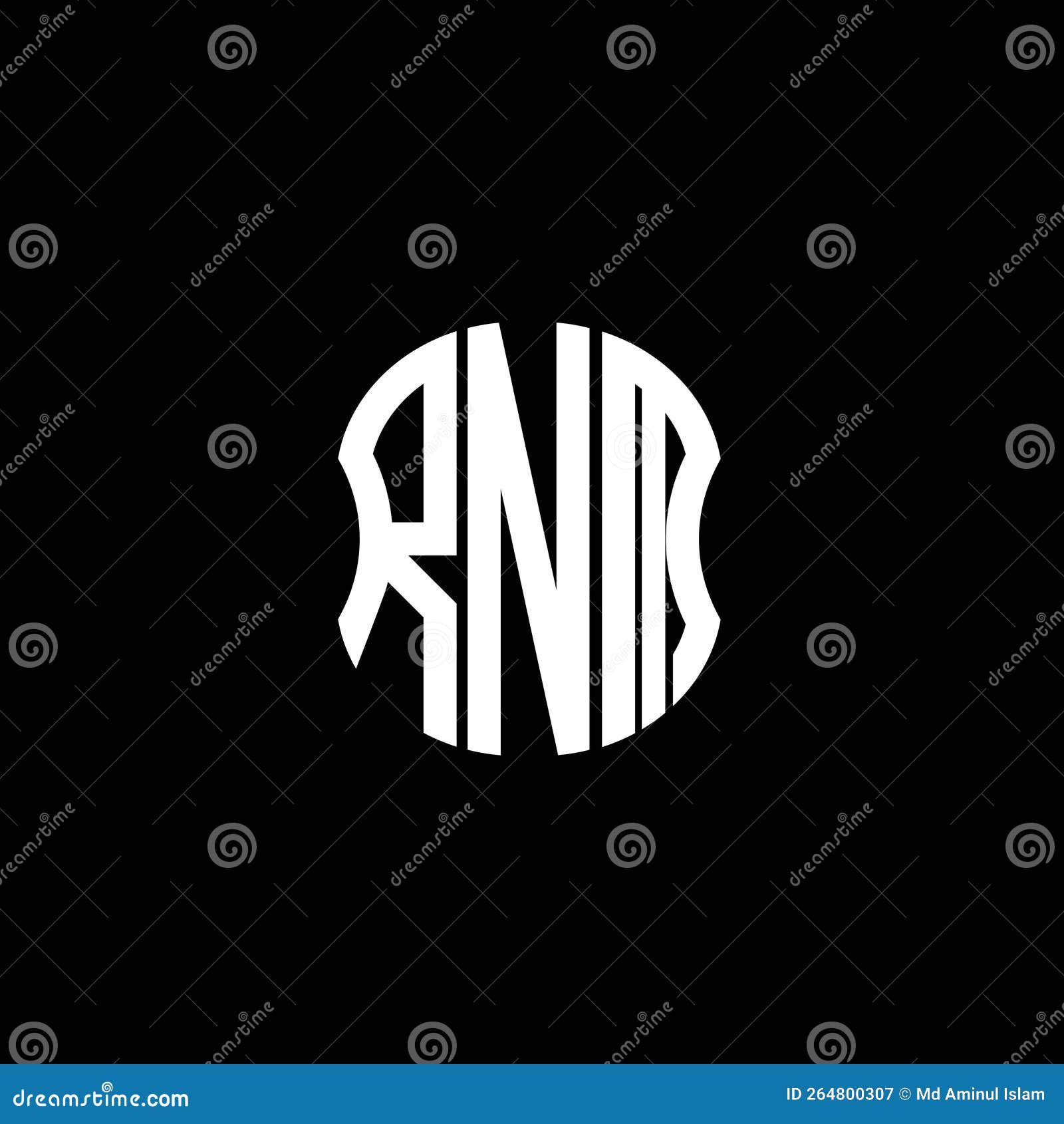 RNM Letter Logo Abstract Creative Design. Stock Vector - Illustration ...
