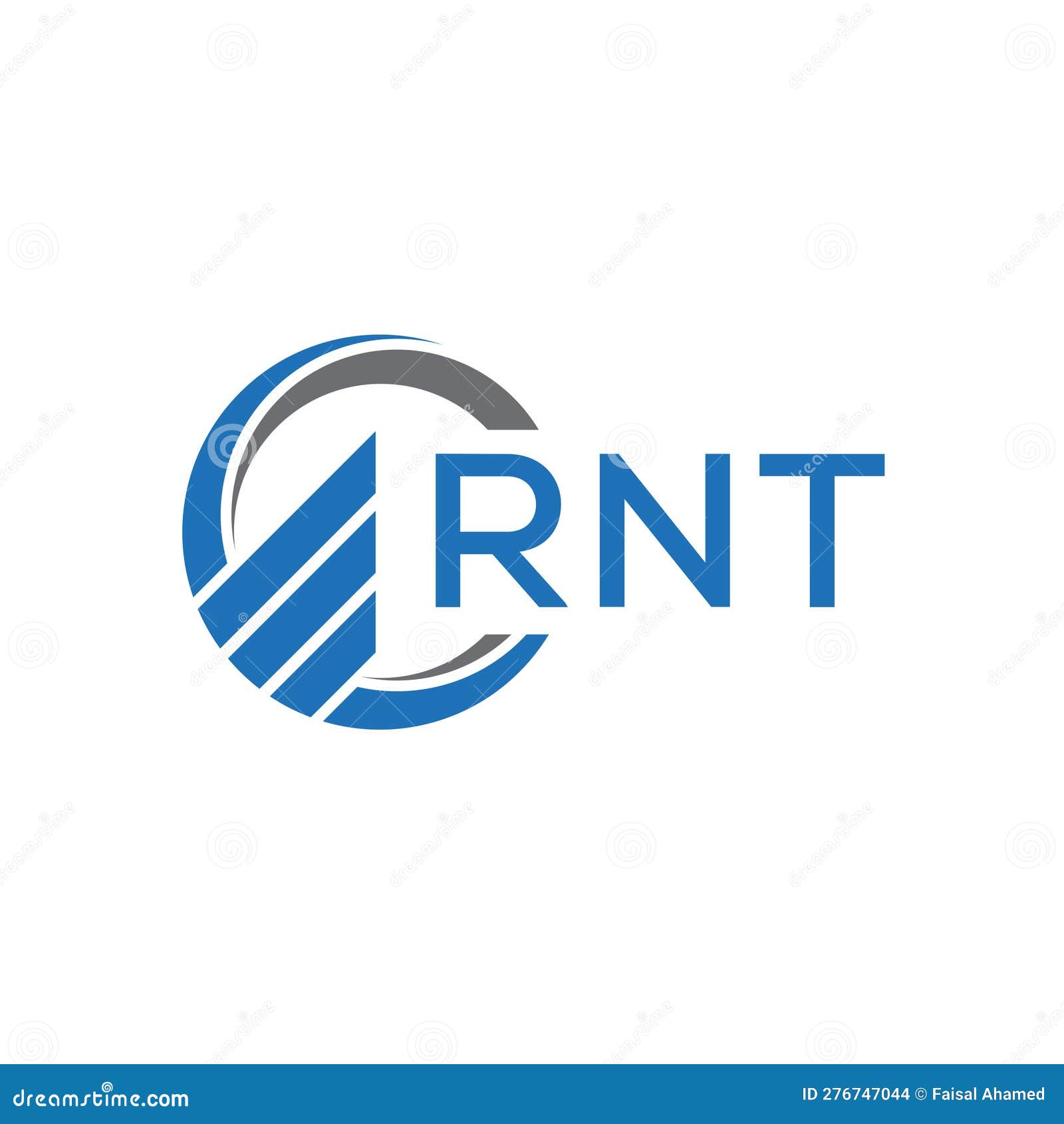 RNT Abstract Technology Logo Design on White Background. RNT Creative ...