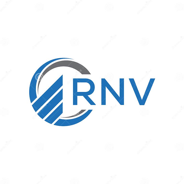 RNV Abstract Technology Logo Design on White Background. RNV Creative ...