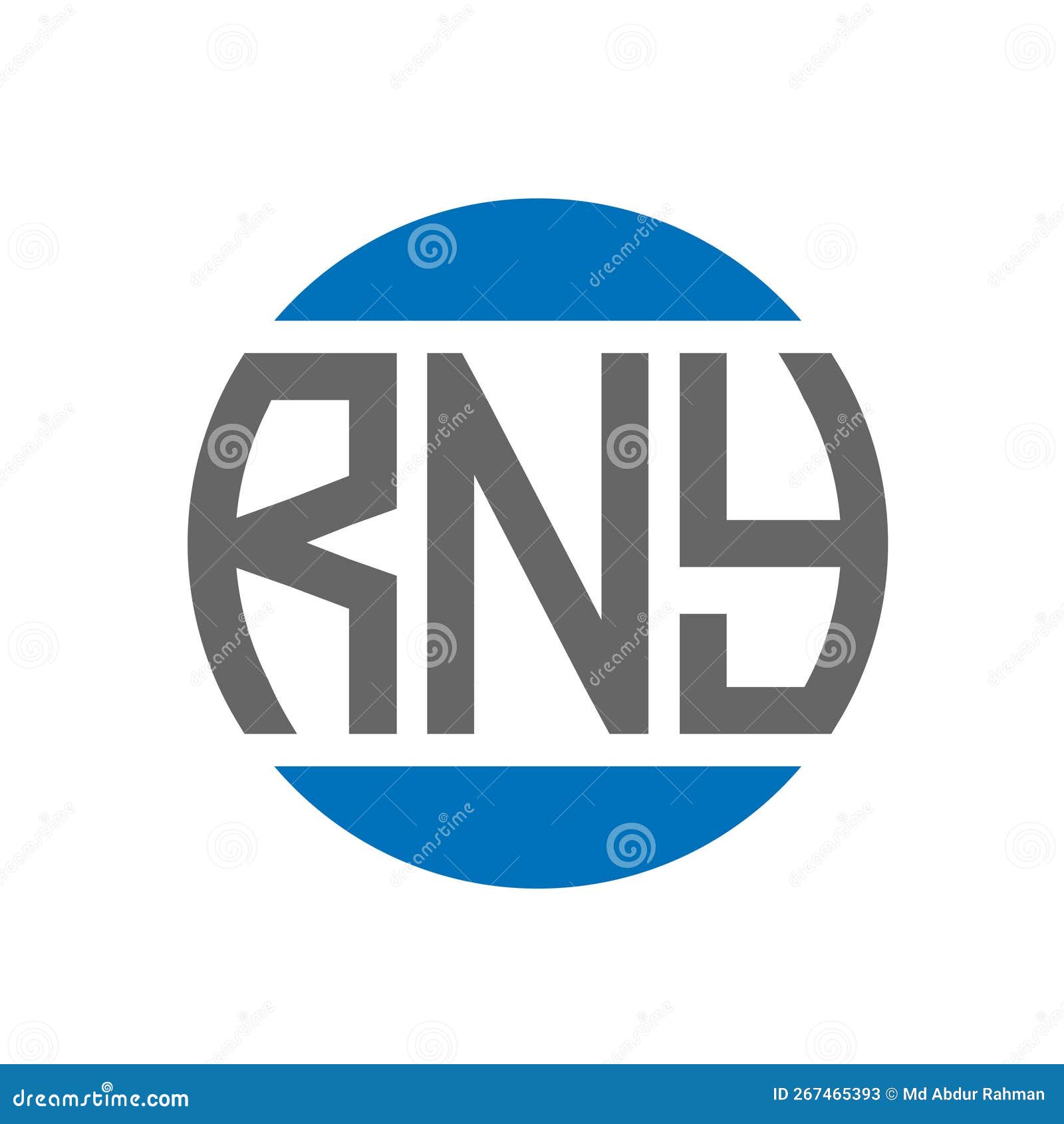 RNY Letter Logo Design On White Background. RNY Creative Initials ...
