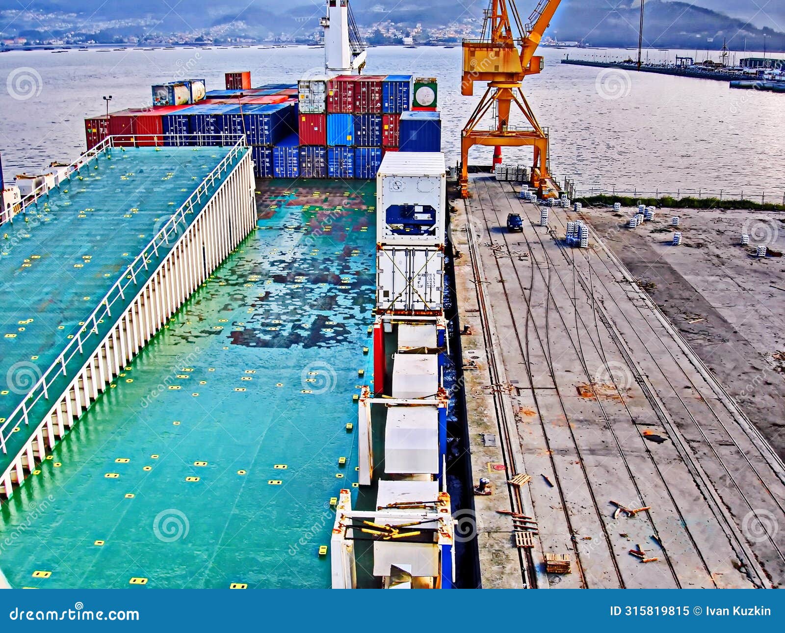 Ro-Ro Ship. the Upper and Inner Decks are Used for Loading and ...