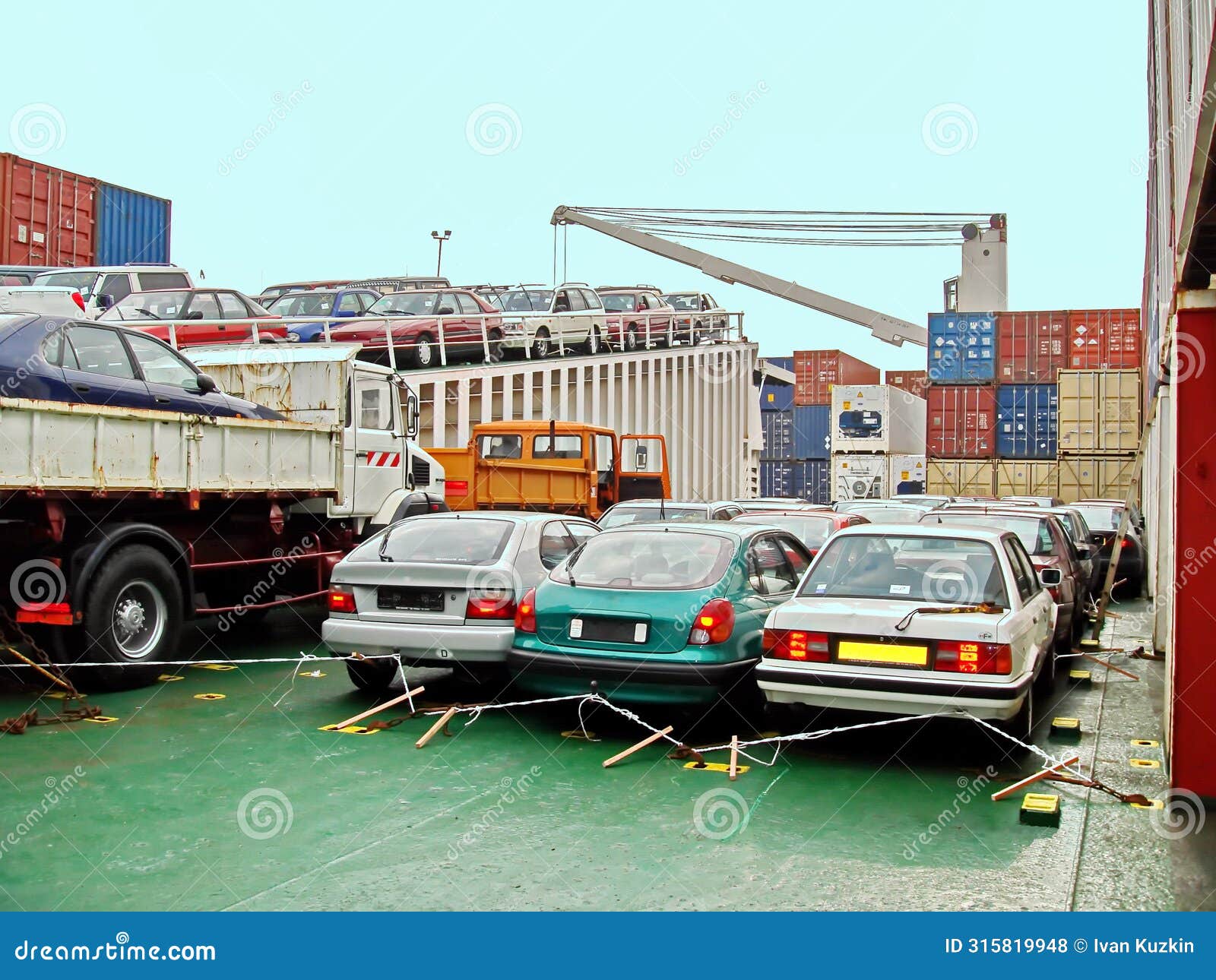 Ro-Ro Ship. the Upper and Inner Decks are Used for Loading and ...