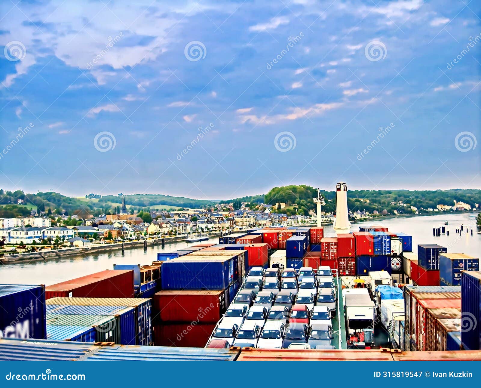 Ro-Ro Ship. the Upper and Inner Decks are Used for Loading and ...