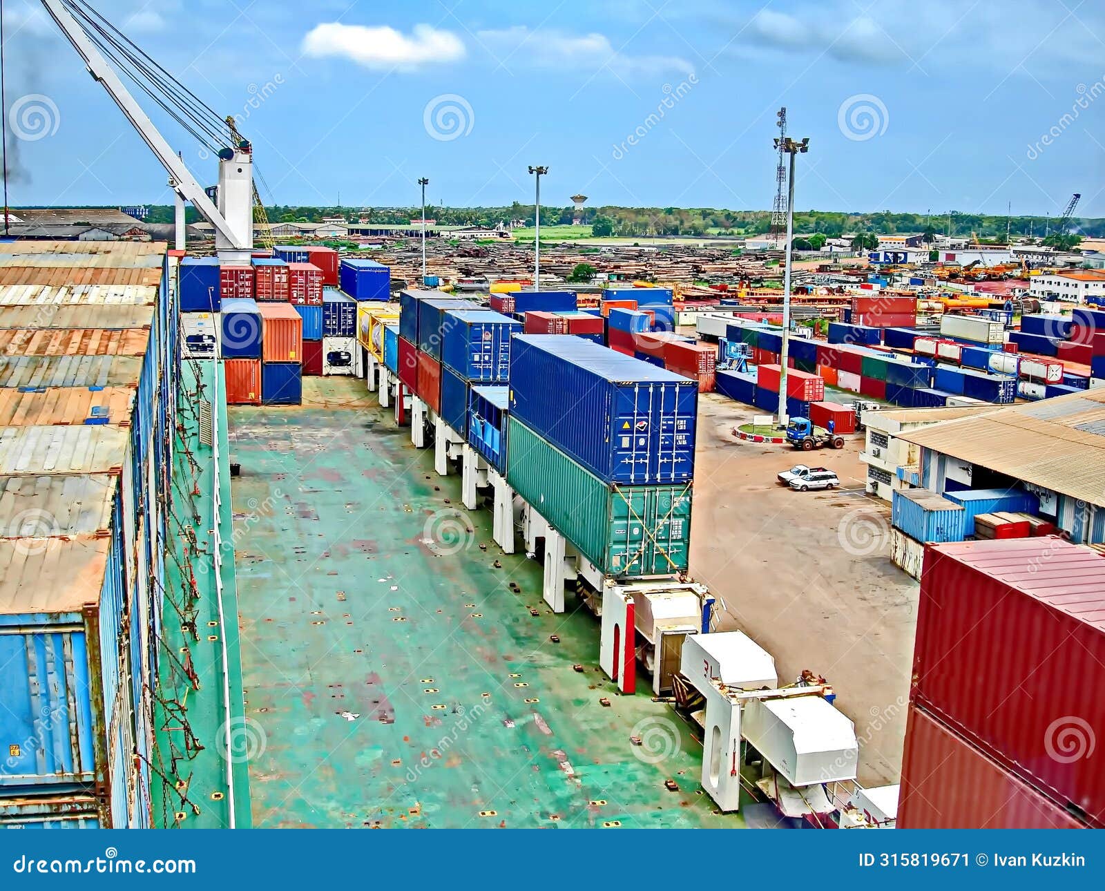 Ro-Ro Ship. the Upper and Inner Decks are Used for Loading and ...