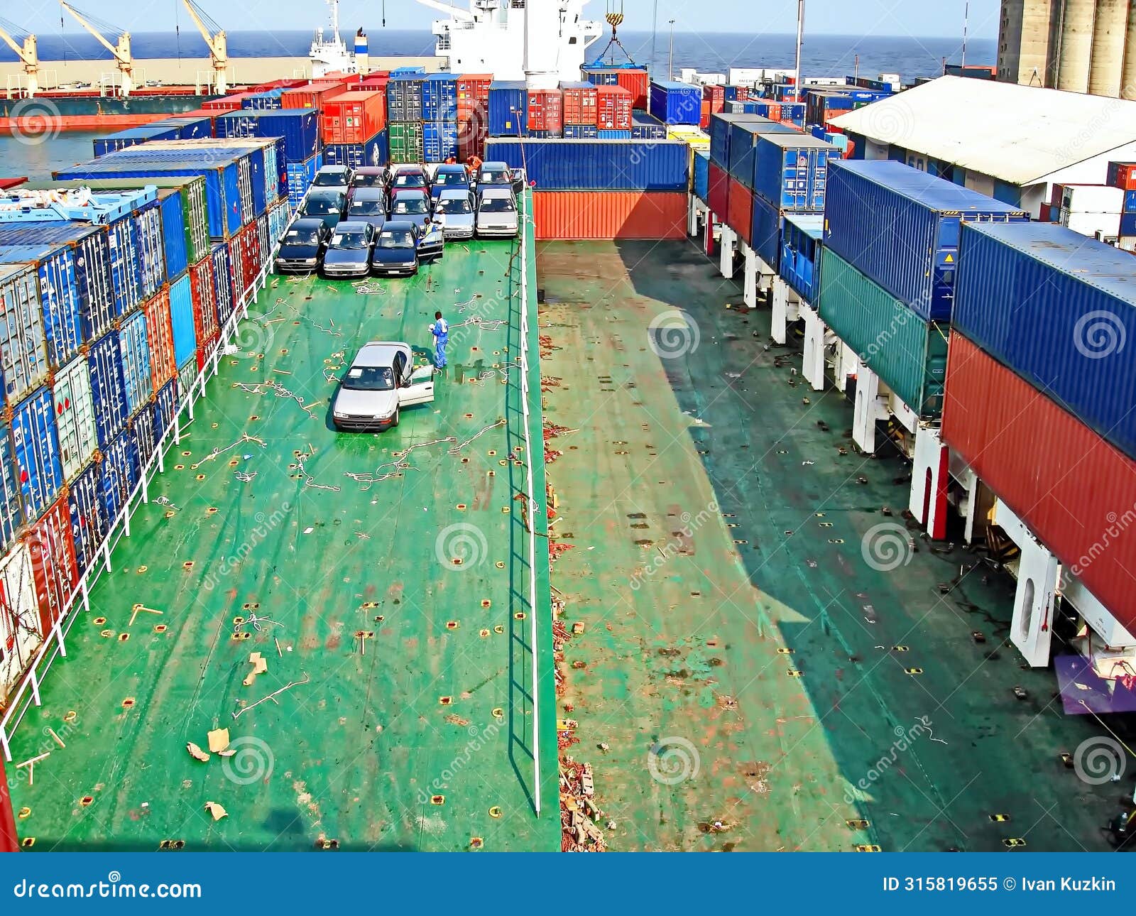 Ro-Ro Ship. the Upper and Inner Decks are Used for Loading and ...