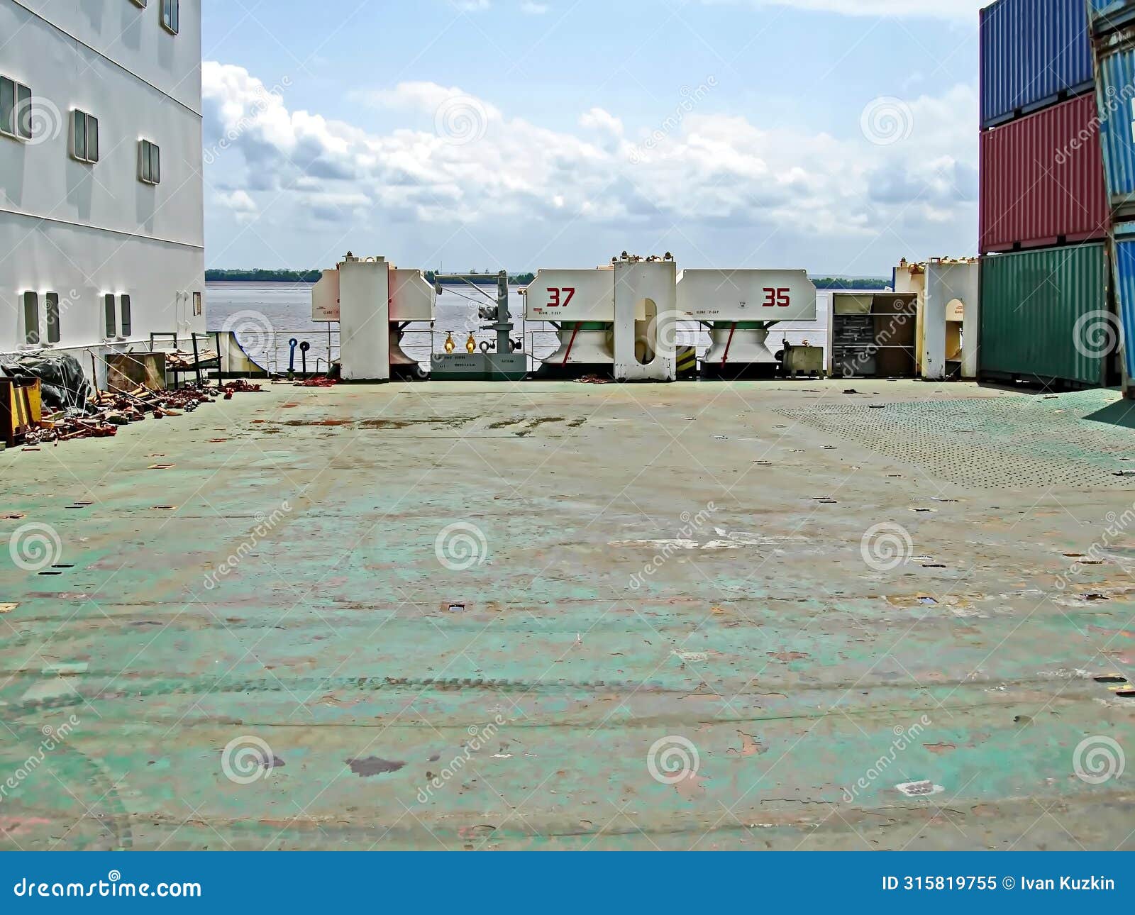 Ro-Ro Ship. the Upper and Inner Decks are Used for Loading and ...