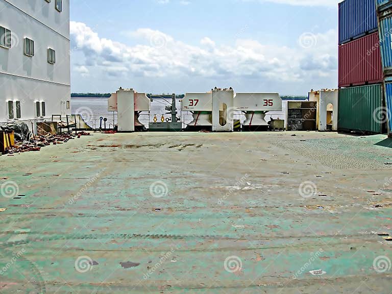 Ro-Ro Ship. the Upper and Inner Decks are Used for Loading and ...