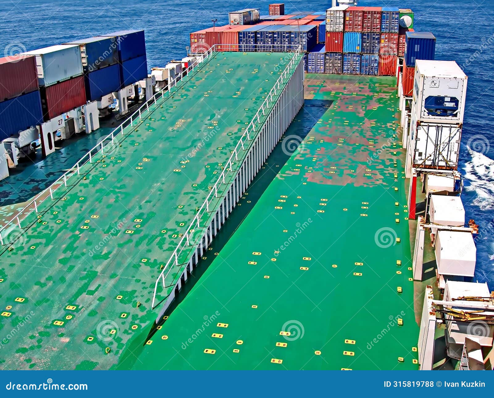 Ro-Ro Ship. the Upper and Inner Decks are Used for Loading and Transporting Containers, Vehicles ...
