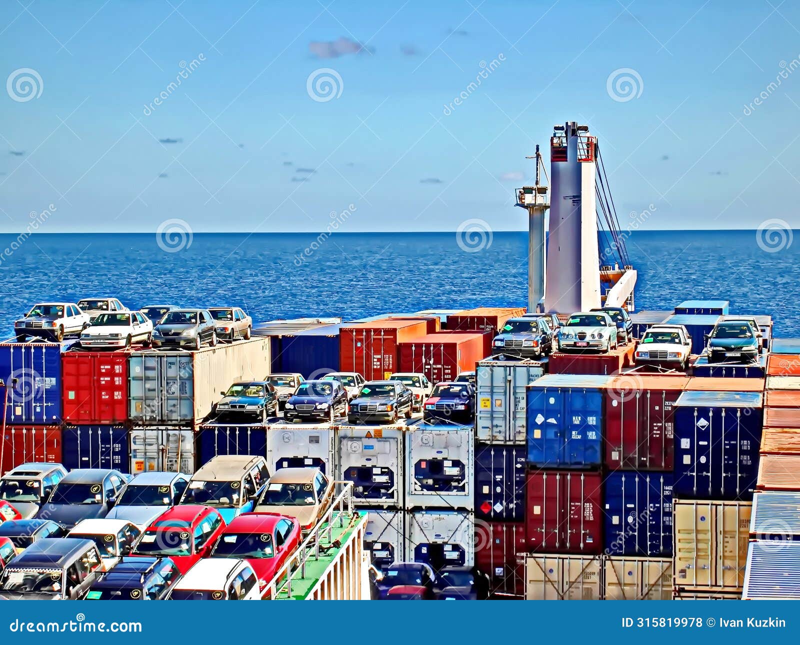 Ro-Ro Ship. the Upper and Inner Decks are Used for Loading and ...