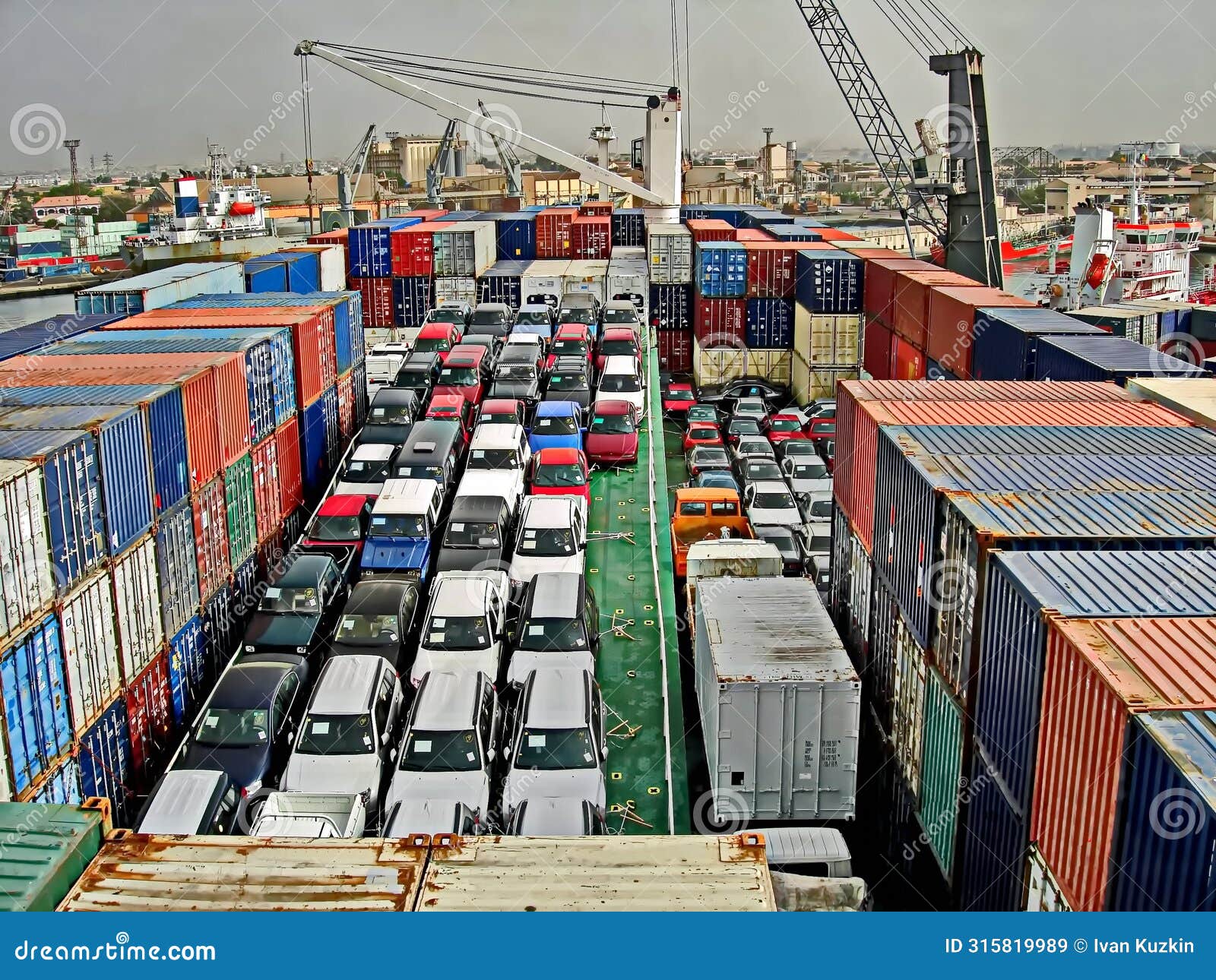 Ro-Ro Ship. the Upper and Inner Decks are Used for Loading and ...