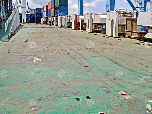 Ro-Ro Ship. the Upper and Inner Decks are Used for Loading and ...