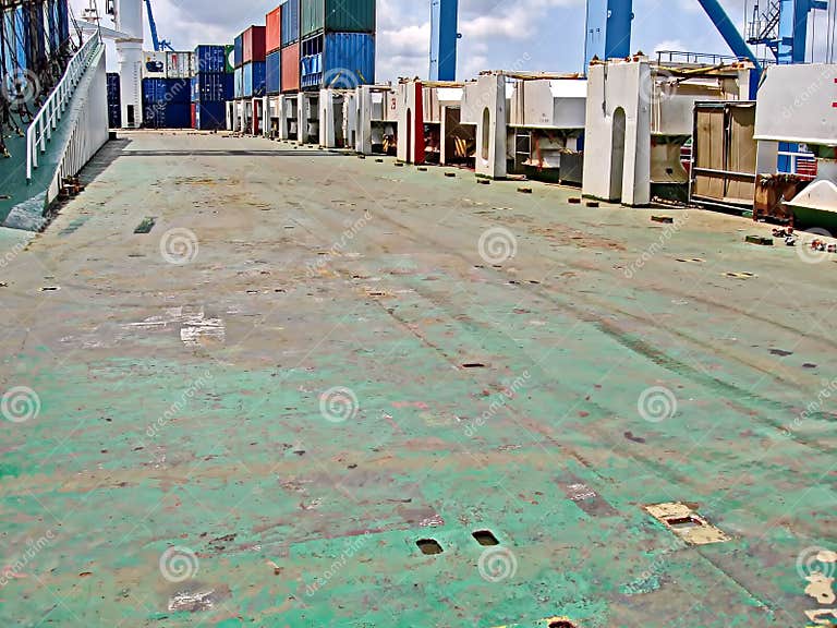 Ro-Ro Ship. the Upper and Inner Decks are Used for Loading and ...