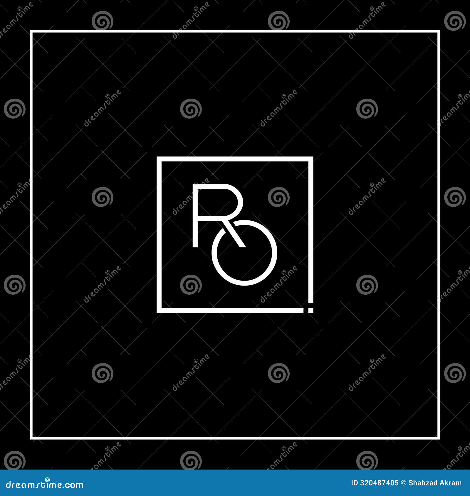 RO Vector Logo Template - Simple Icon for Initial Letter R and O ...