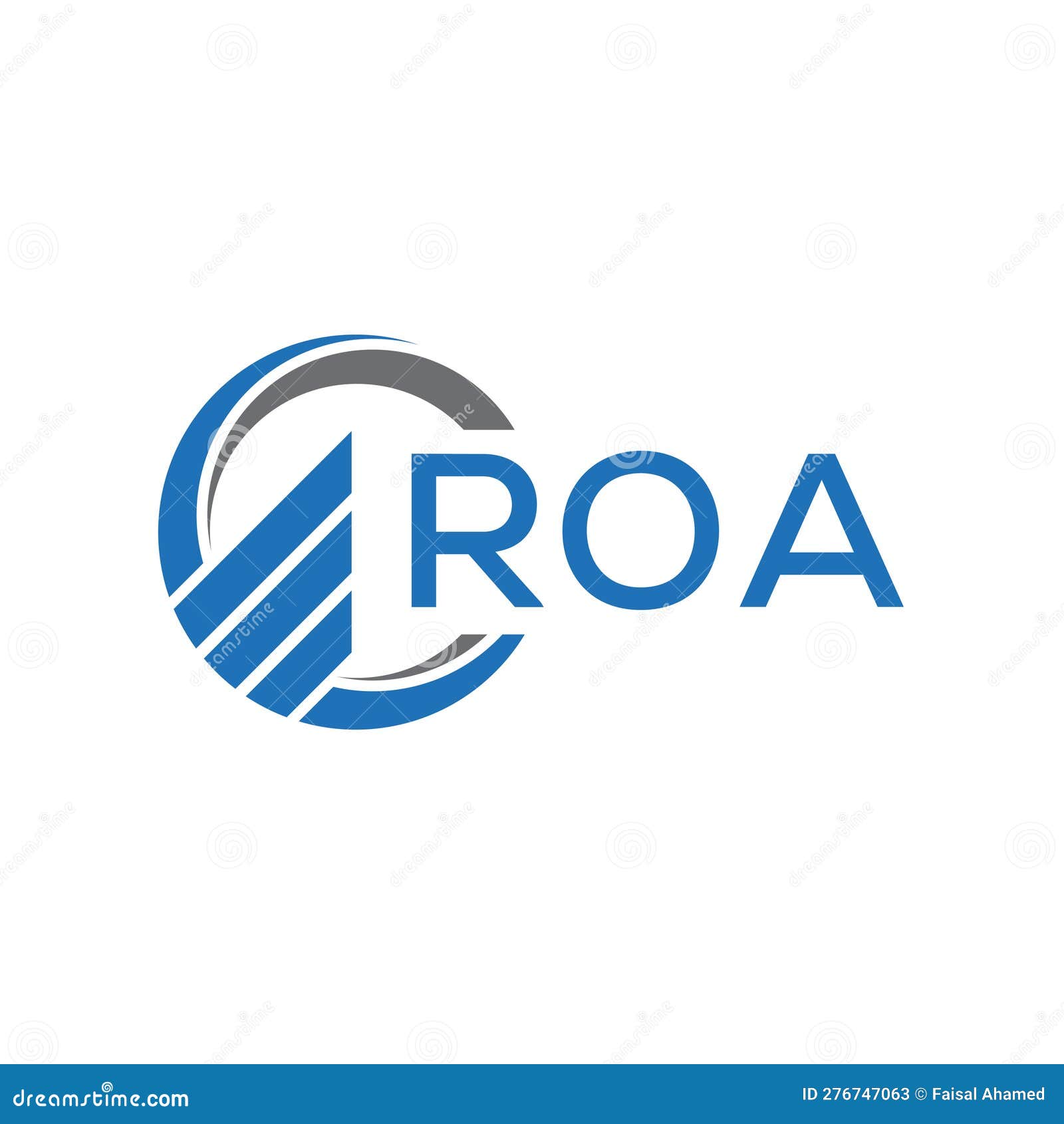 ROA Abstract Technology Logo Design on White Background. ROA Creative ...