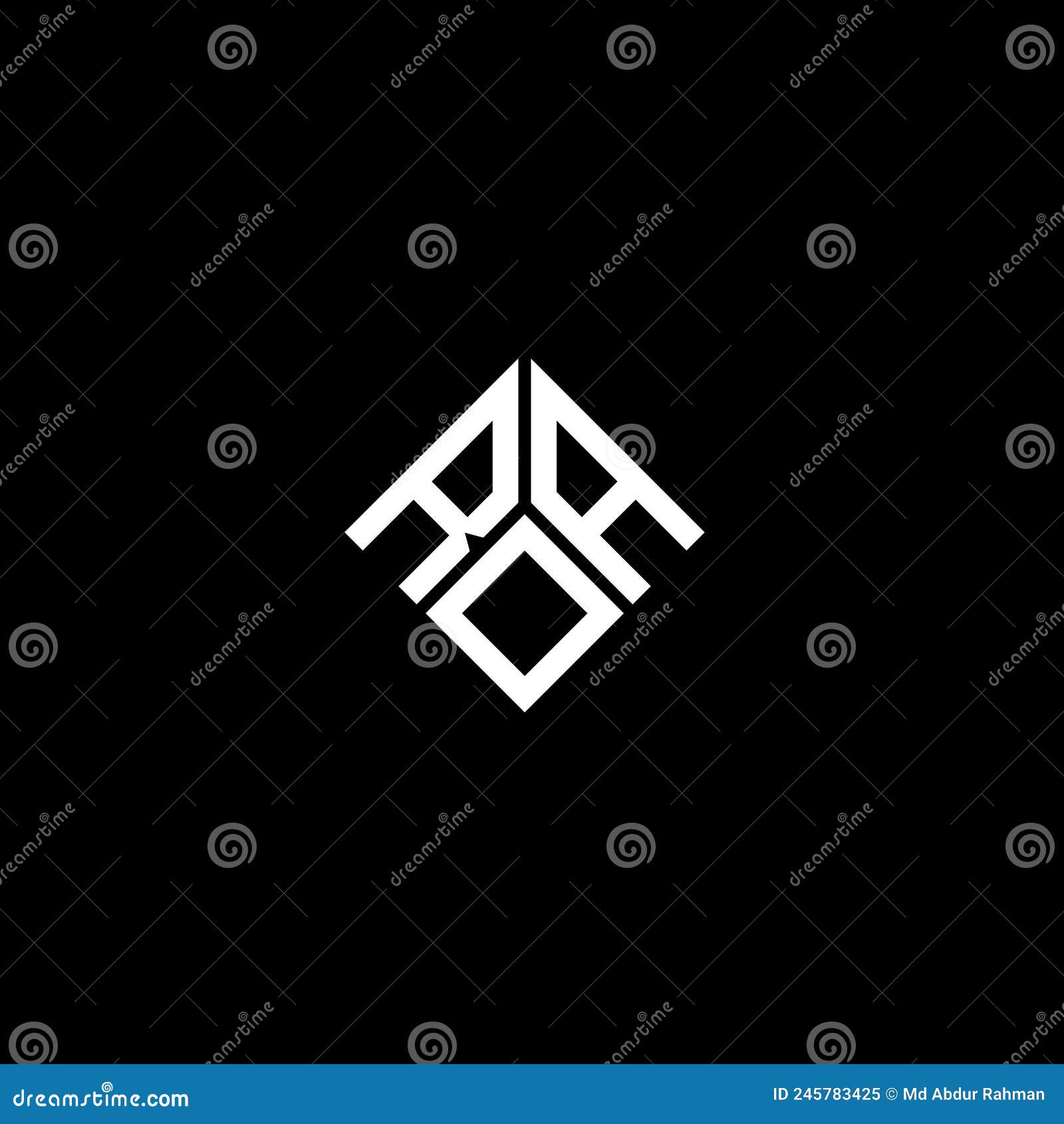 ROA Letter Logo Design on Black Background. ROA Creative Initials ...