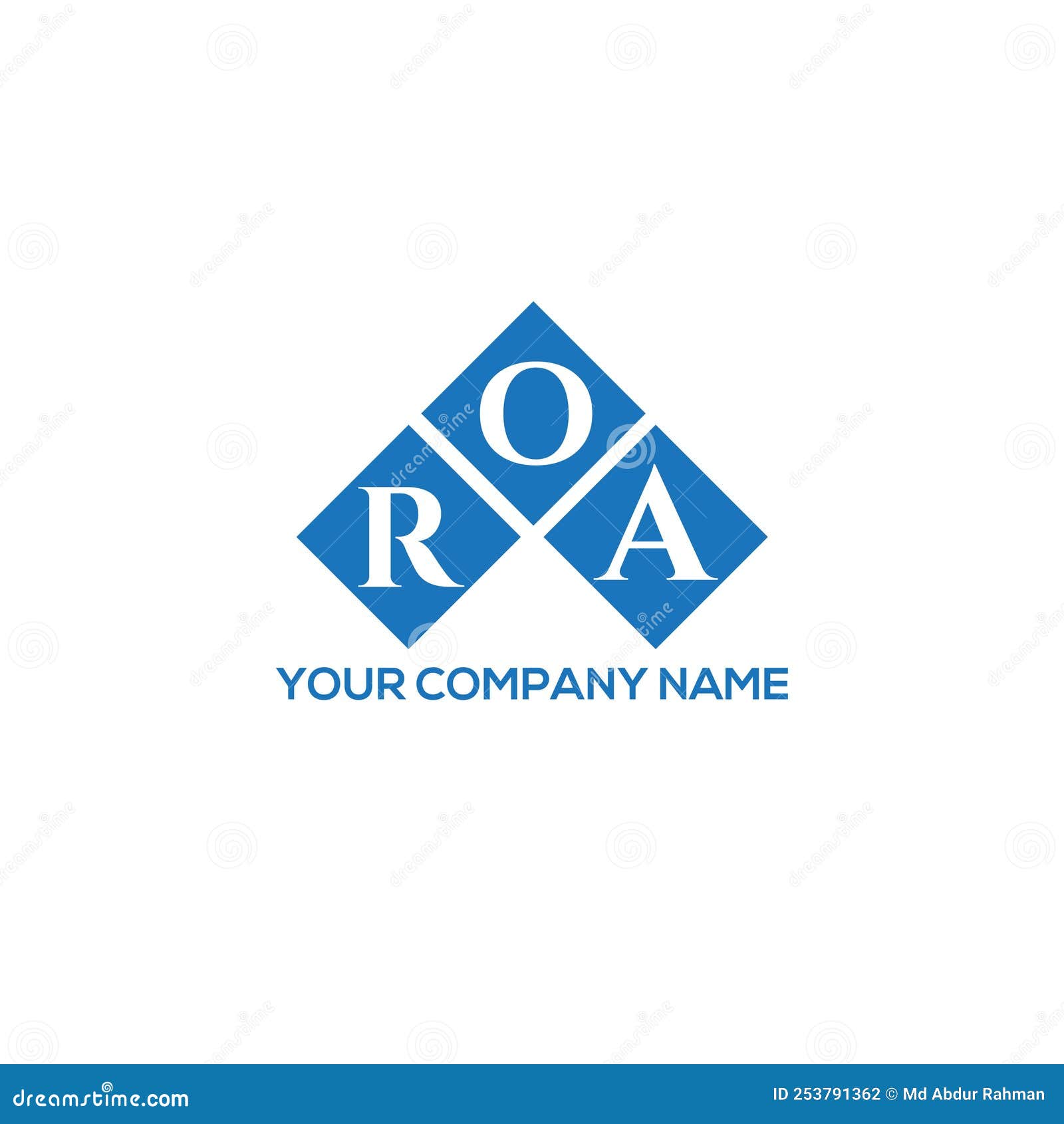 ROA Letter Logo Design on WHITE Background. ROA Creative Initials ...