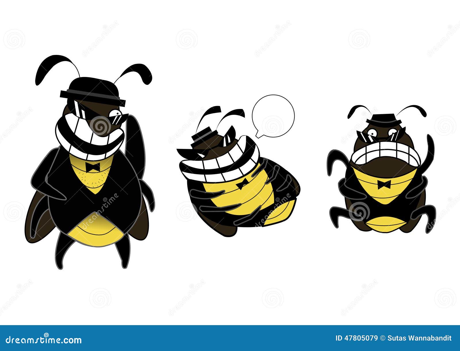 Roach gang cartoon stock vector. Illustration of fear - 47805079