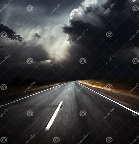 Road stock photo. Image of overcast, clouds, perspective - 19053886