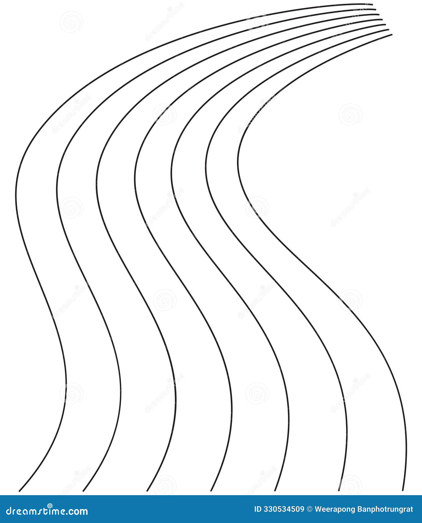 Slippery Road Sign, Abstract Wavy, Waving, Billowy And Undulating Lines ...