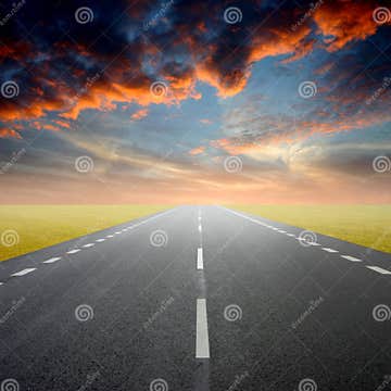 Road stock image. Image of lonely, street, cloud, stripe - 4886915