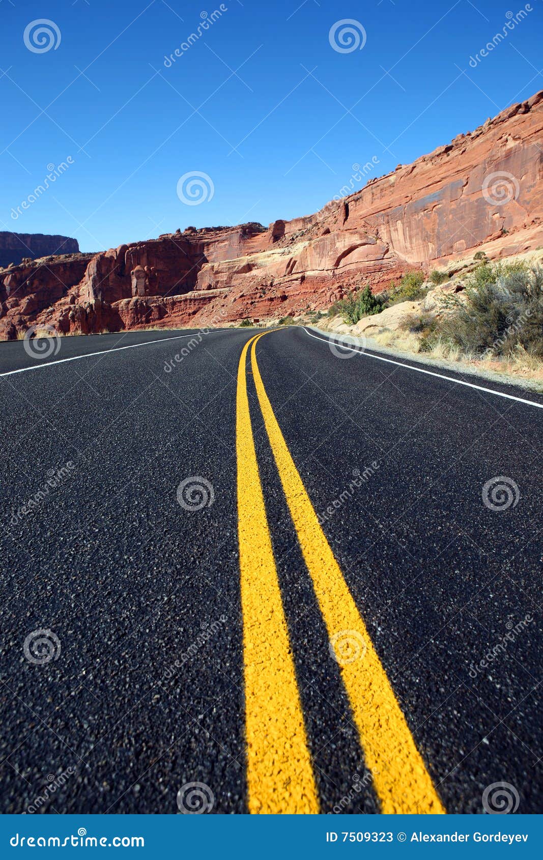 The road. stock image. Image of vertical, land, color - 7509323