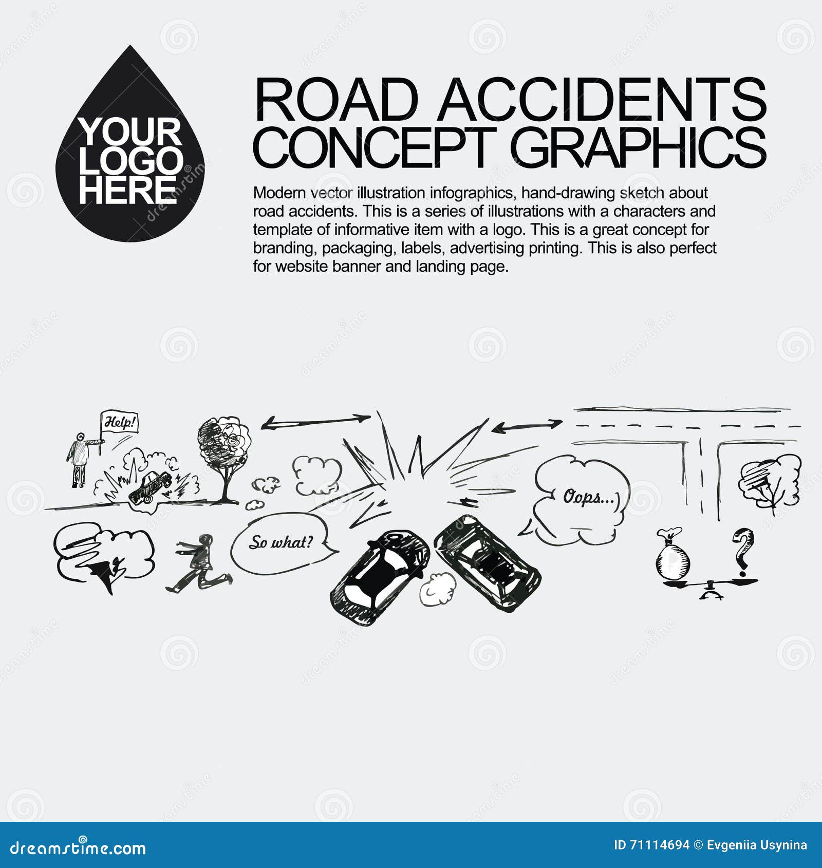 Incident Road Signs Cartoon Vector | CartoonDealer.com #63405613