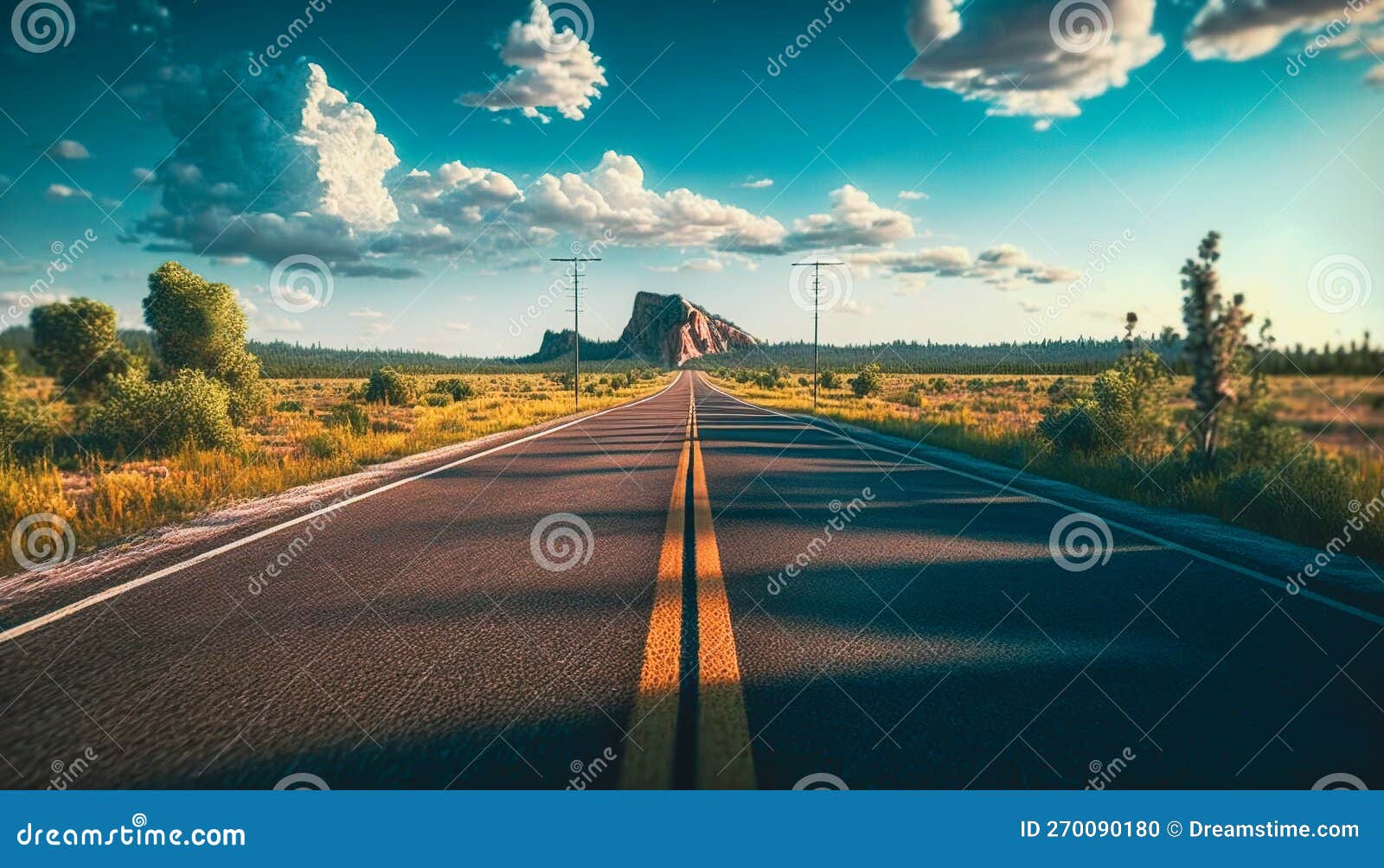 The Road Ahead, Low Angle View of an Empty Highway Vanishing into the ...