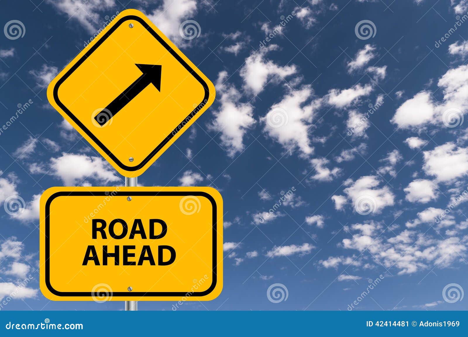 Road ahead stock illustration. Illustration of skies - 42414481