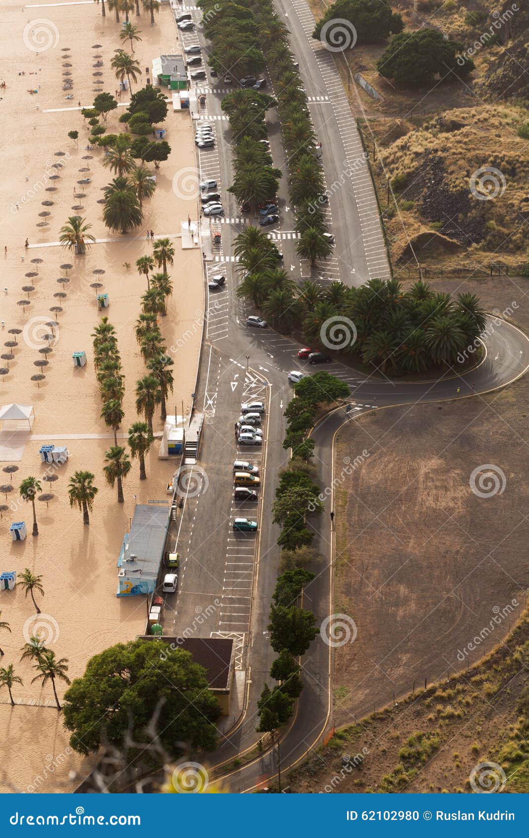 Road along the beach stock photo. Image of landscape - 62102980