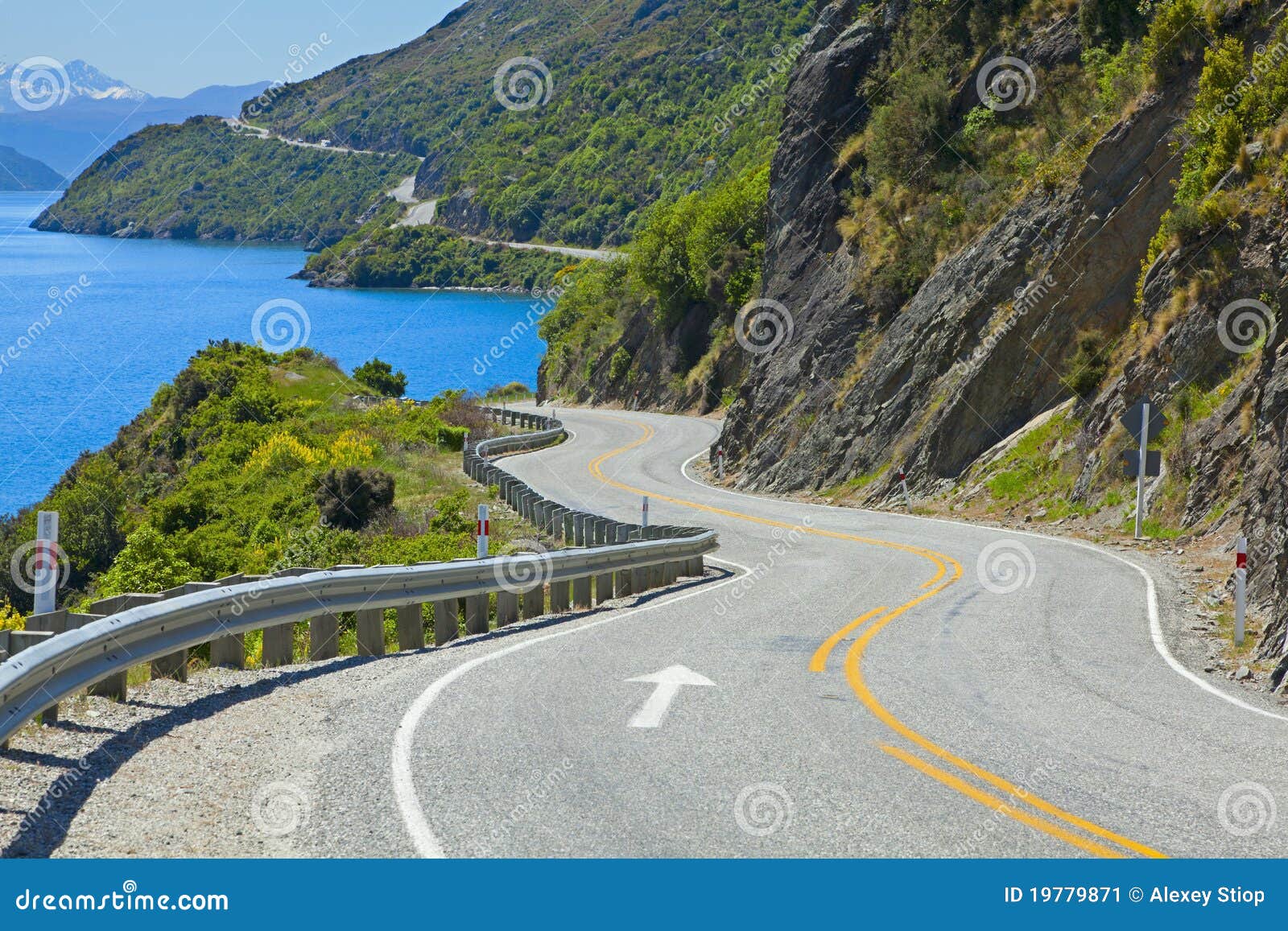Road along the lake stock image. Image of lake, blue - 19779871