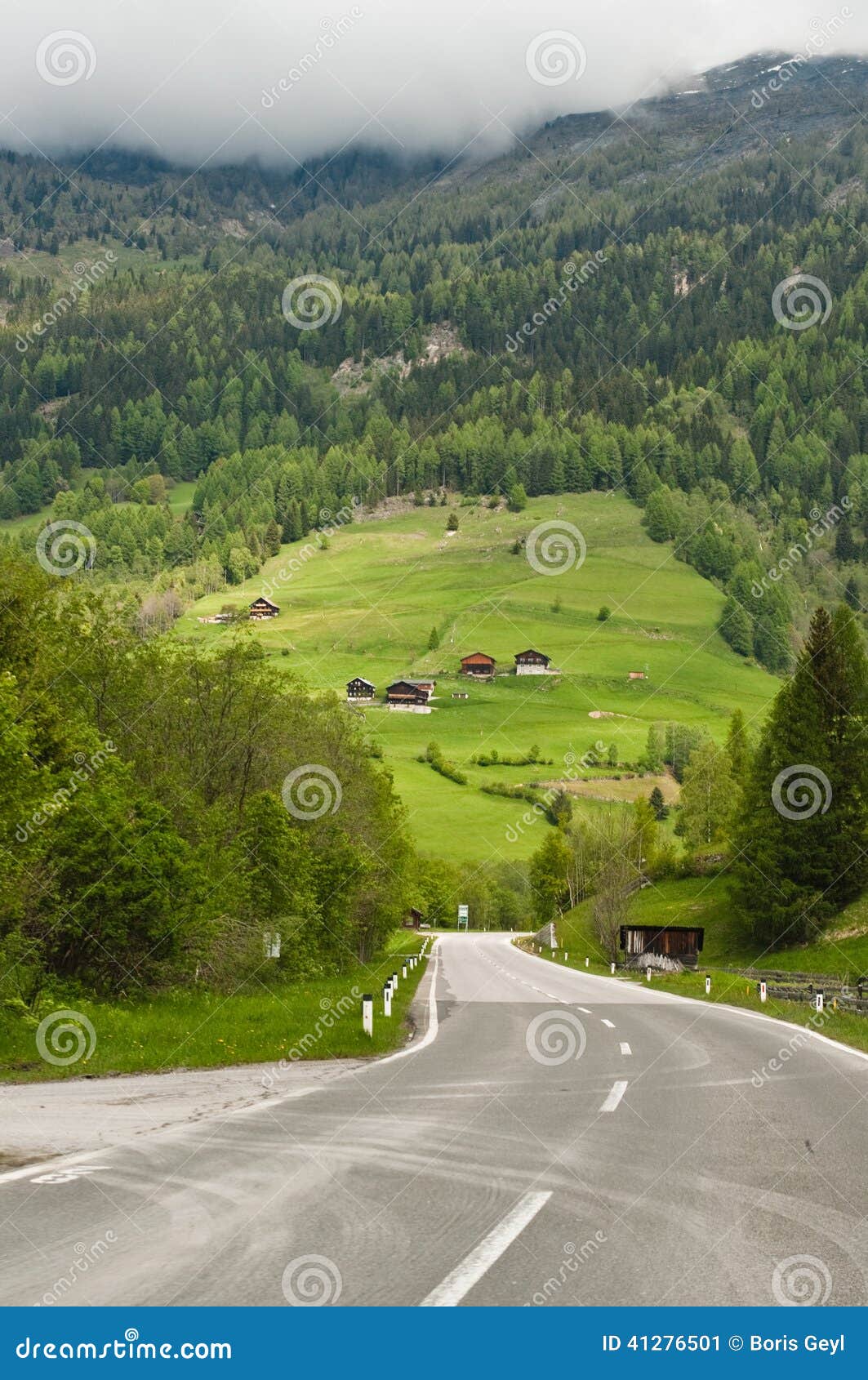 Road through the Alps stock image. Image of european - 41276501