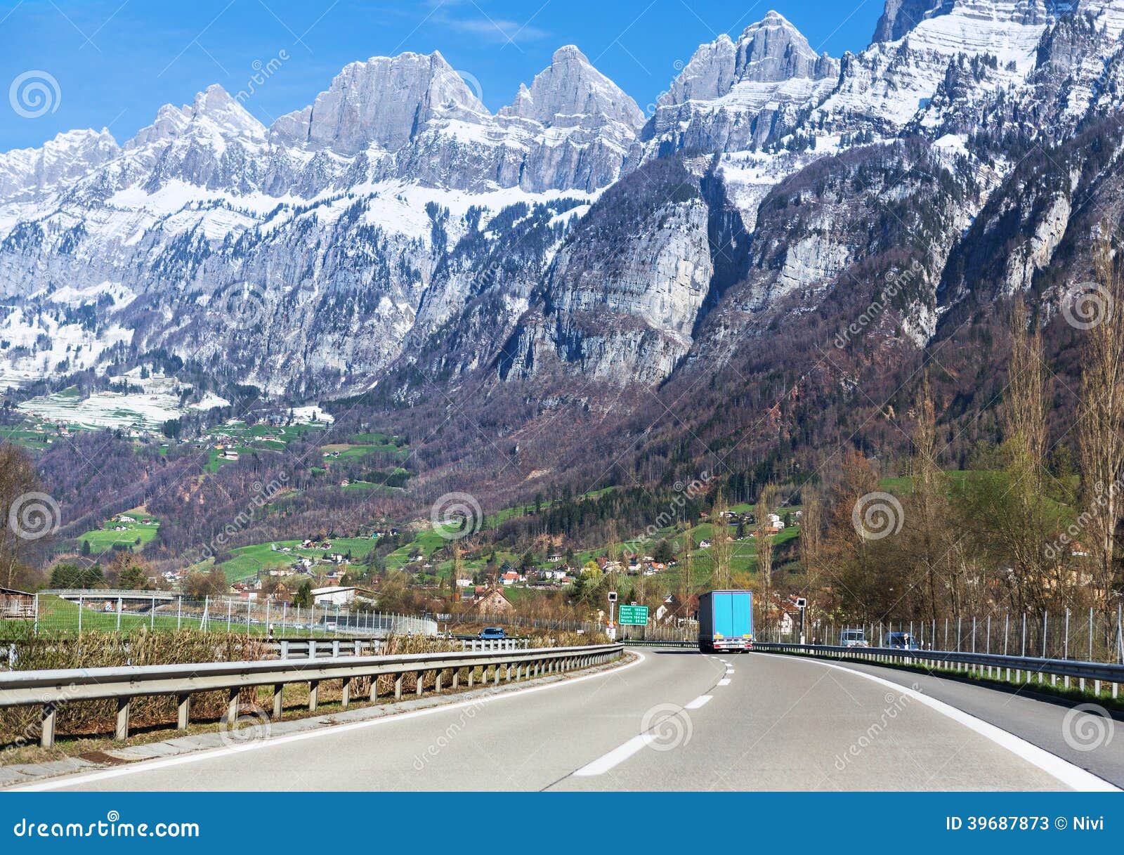 Road in Alps, Switzerland stock image. Image of summer - 39687873
