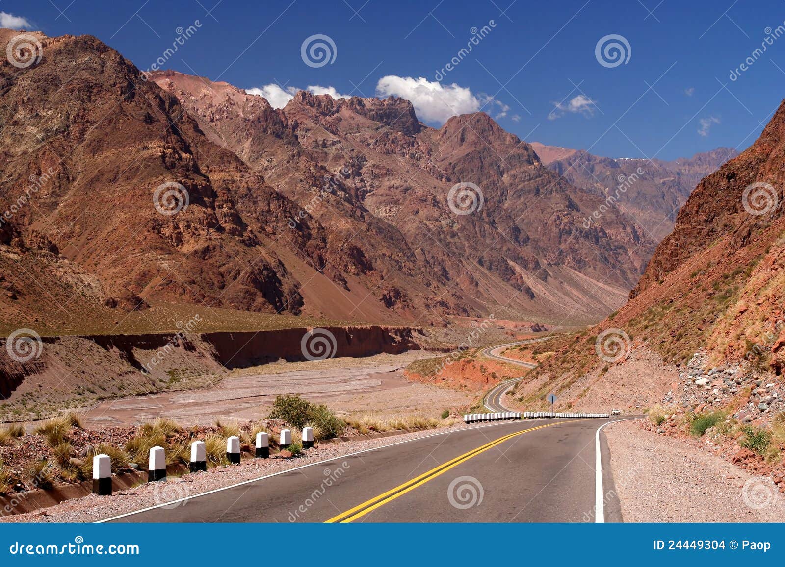 Road through Andes stock photo. Image of ascent, argentinian - 24449304