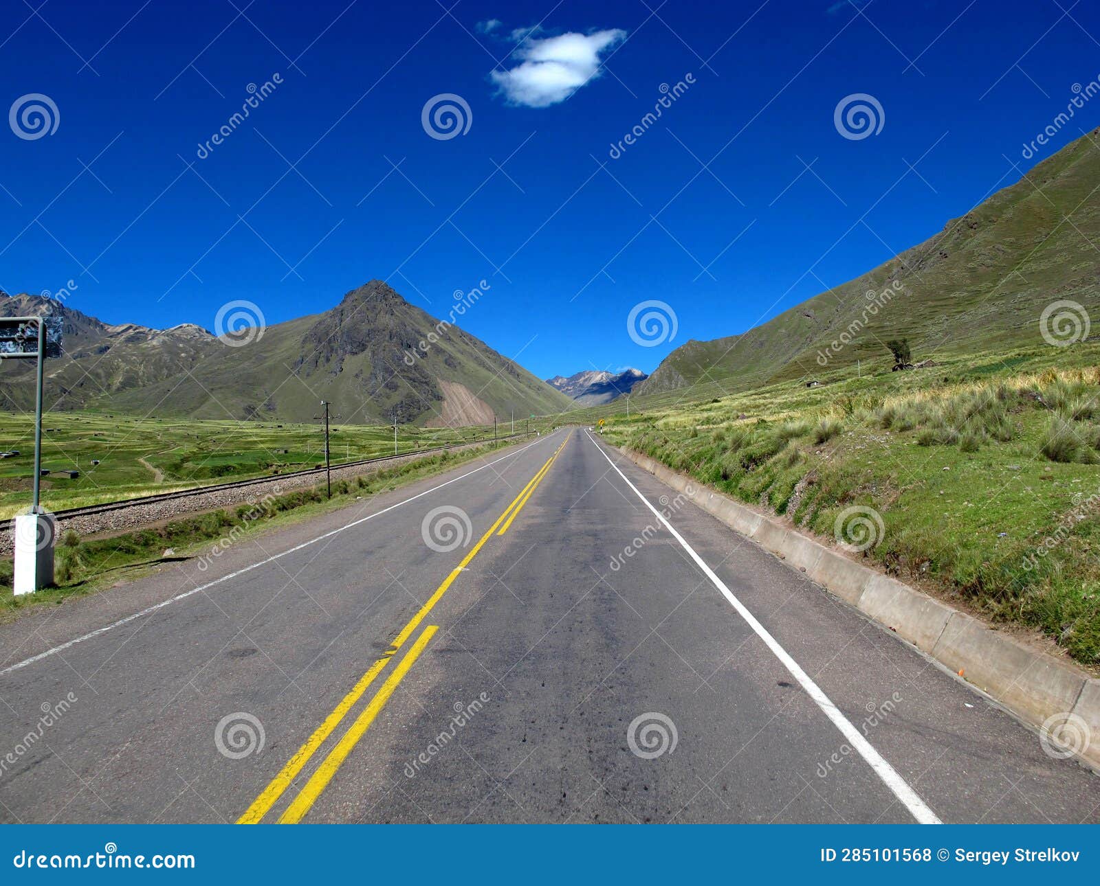 The Road in Andes, Altiplano, Peru Stock Photo - Image of countryside ...