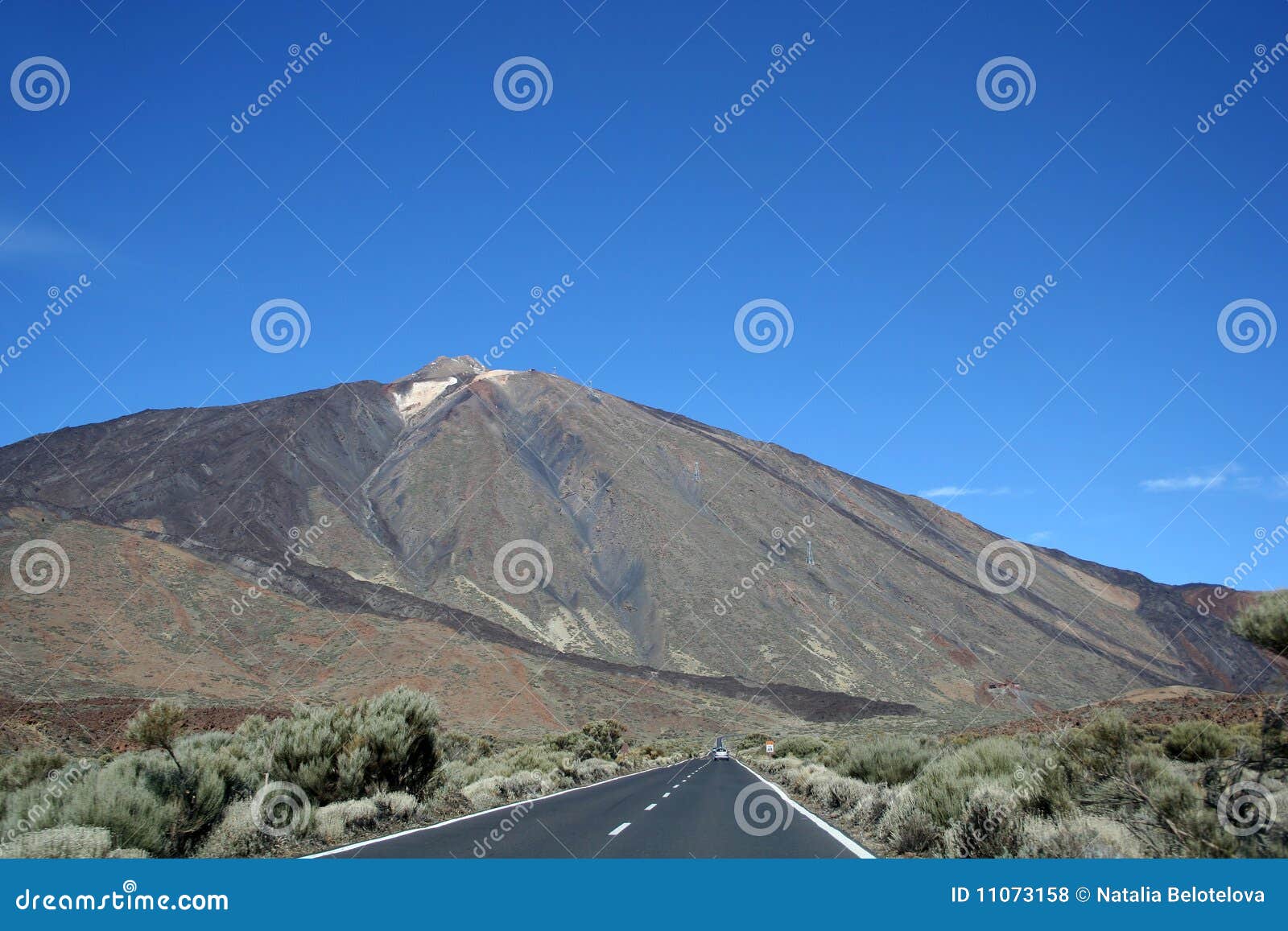 The Road Around Teide Volcano Stock Photo - Image of long, park: 11073158