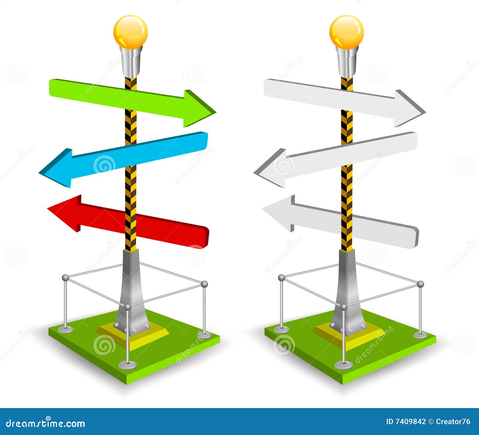 Road arrow stock vector. Illustration of arrow, information - 7409842