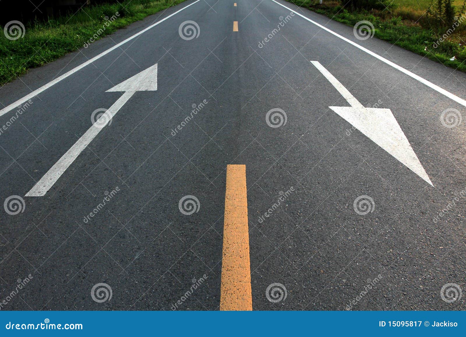 Road arrow direction stock image. Image of outdoors, growth - 15095817