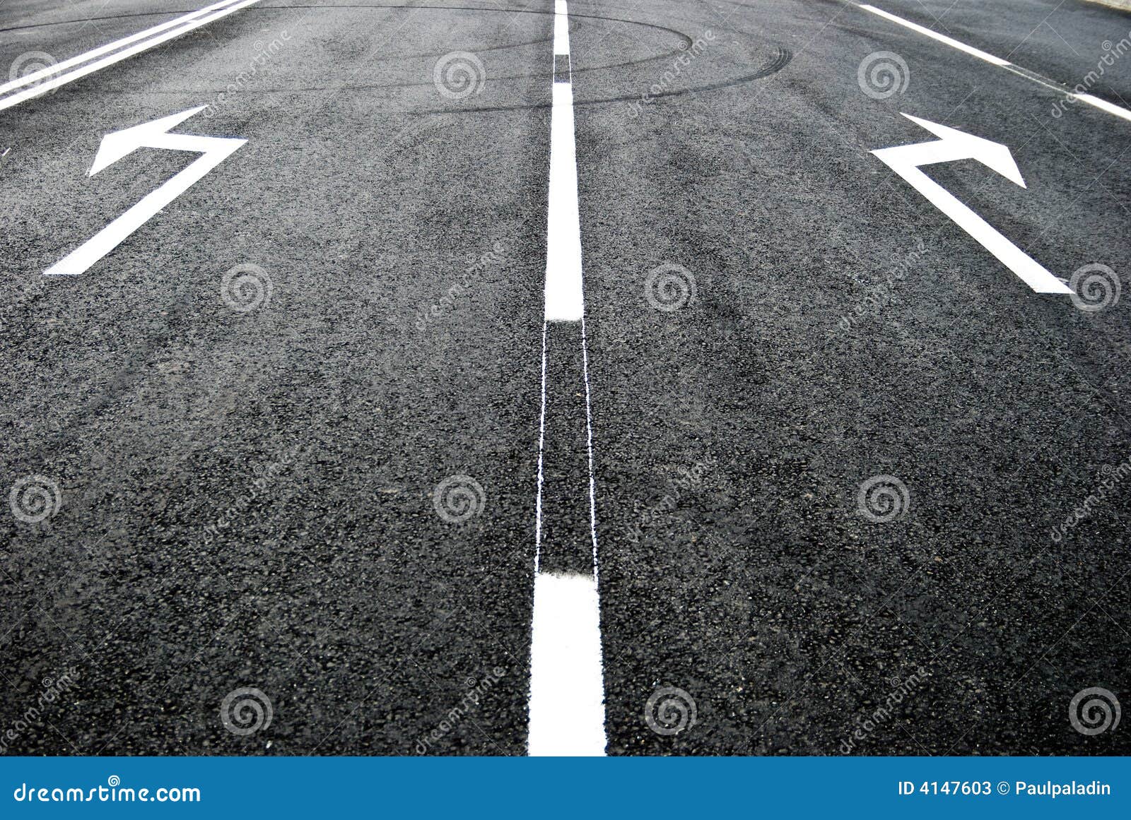 Road, arrow direction stock image. Image of curve, marking - 4147603