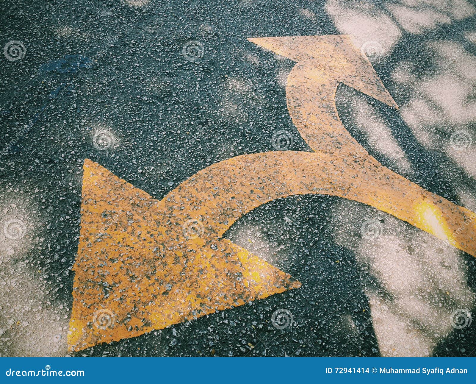 Road Arrow Direction Left and Right Stock Photo - Image of direction ...
