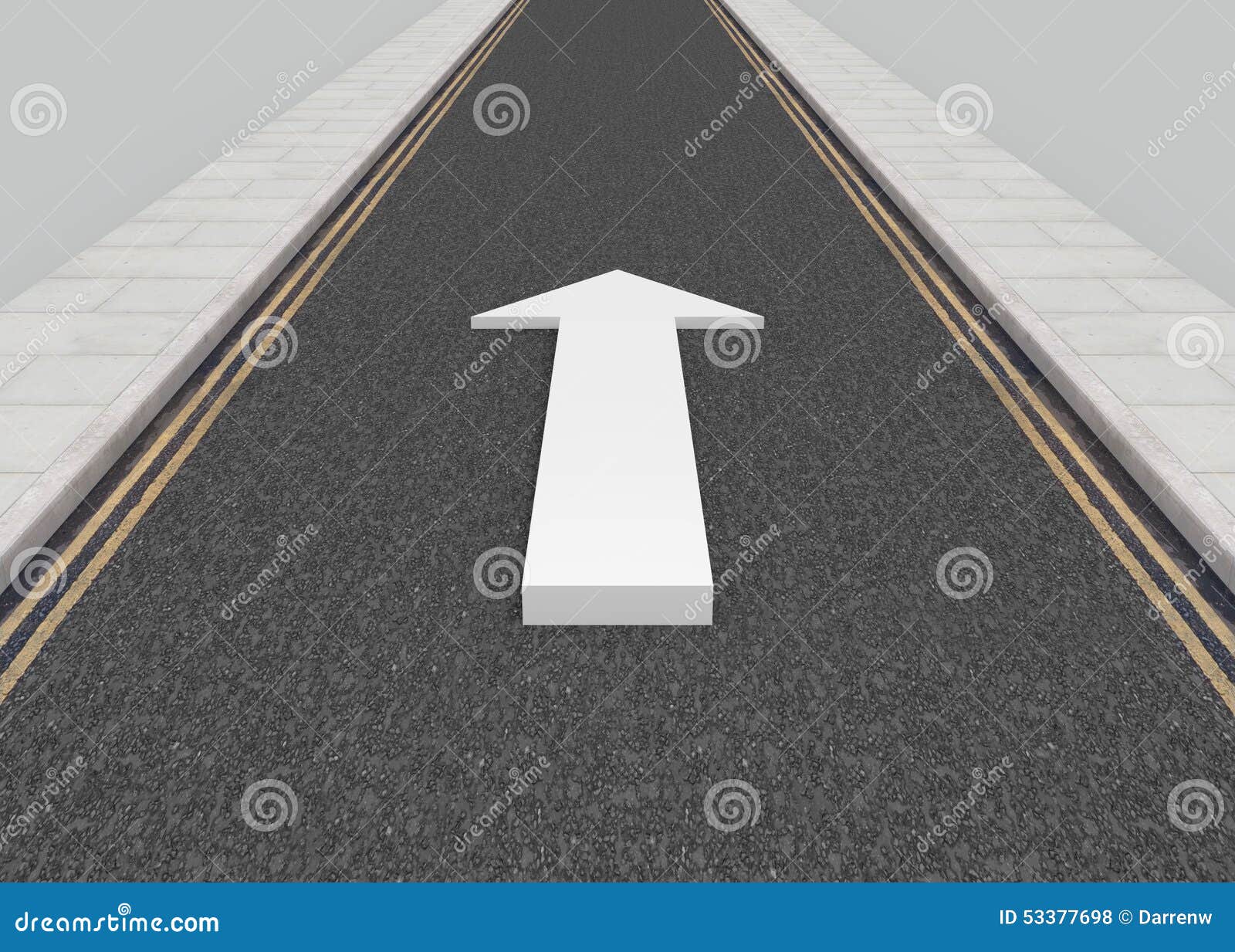 Road Arrow stock illustration. Illustration of road, street - 53377698