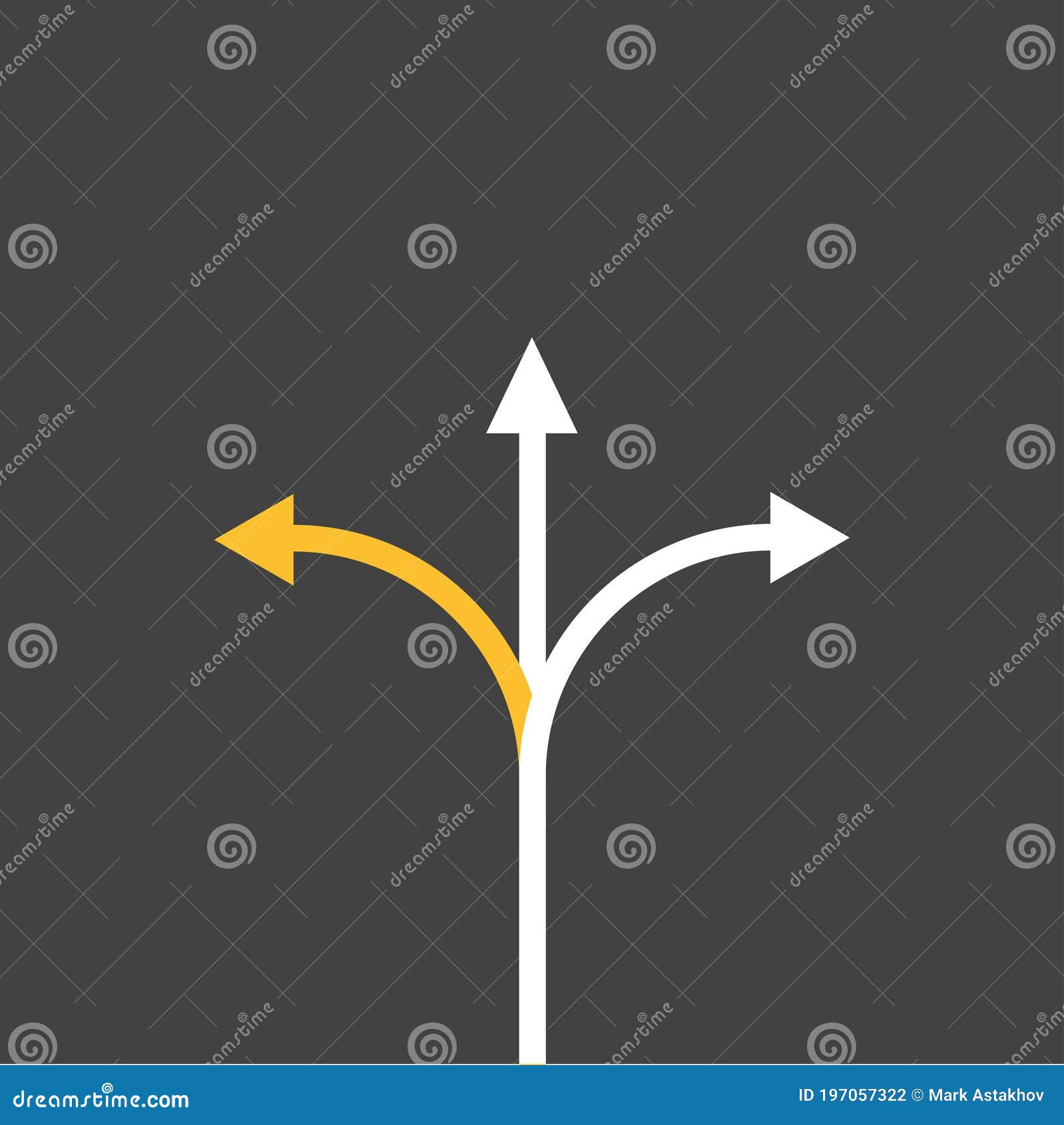 Road Arrow Vector Icon. Flat Road Sign Stock Vector - Illustration of ...