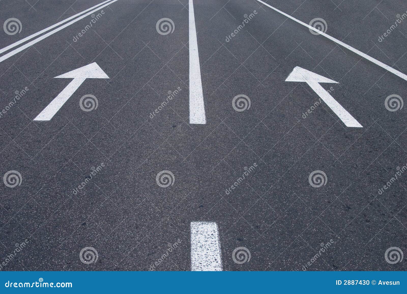 Road arrows stock photo. Image of street, hard, divide - 2887430