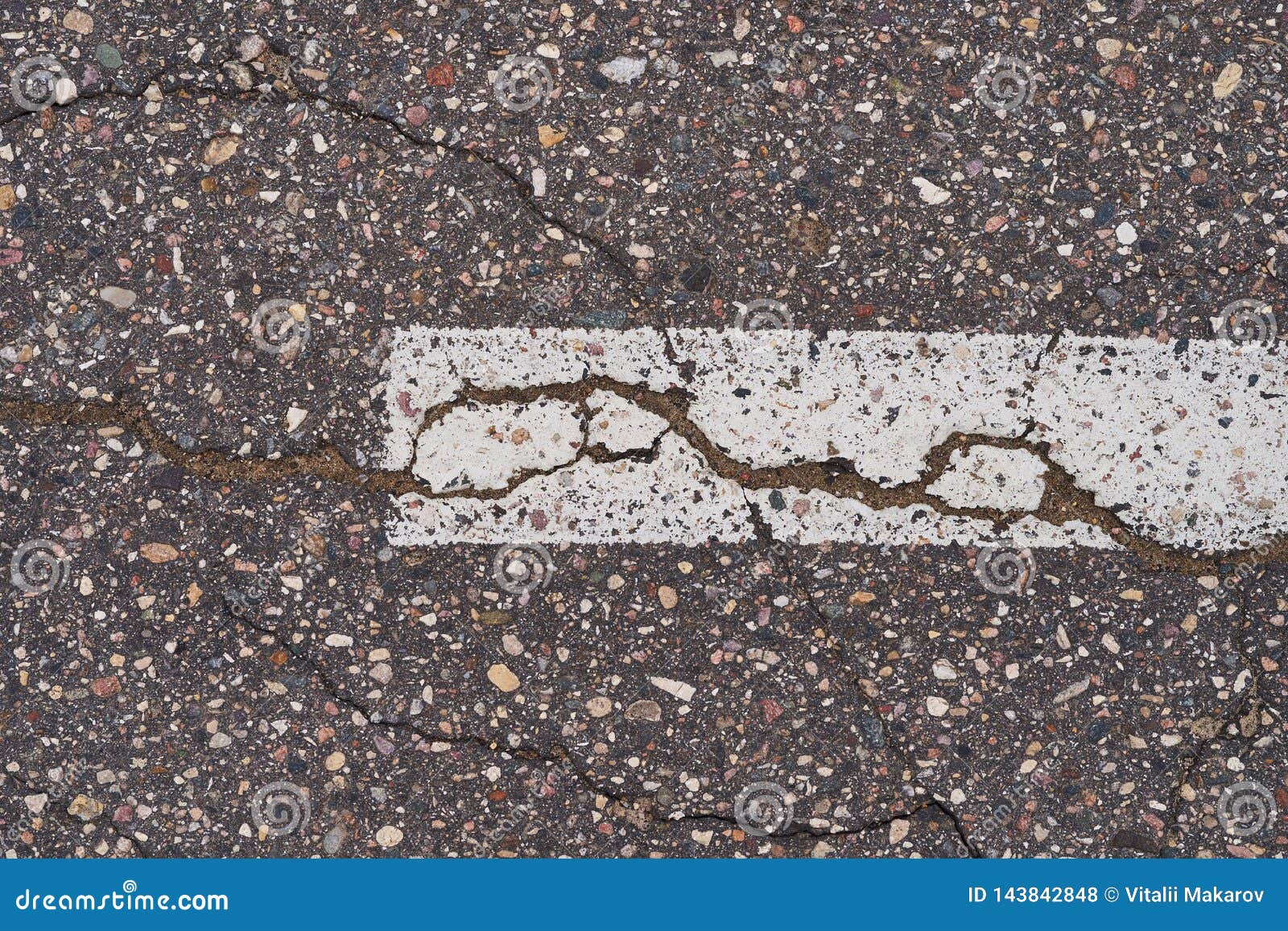 The Road With Asphalt Coating And Line Markings Stock Photo - Image of ...